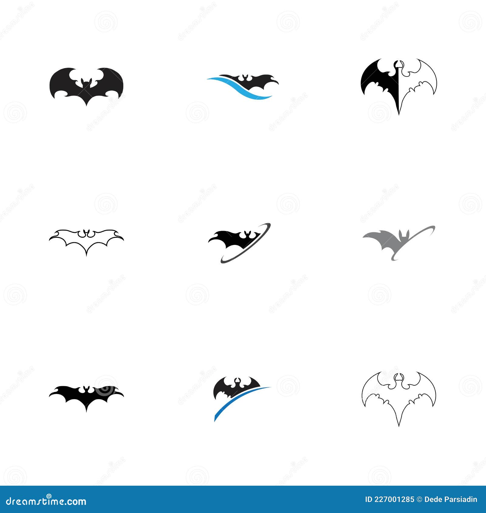 Bat Vector Icon Logo Template Stock Illustration - Illustration of ...