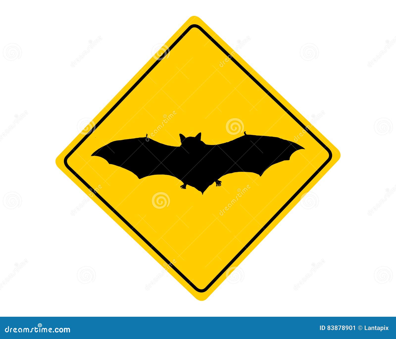 Bat warning sign stock vector. Illustration of warning - 83878901