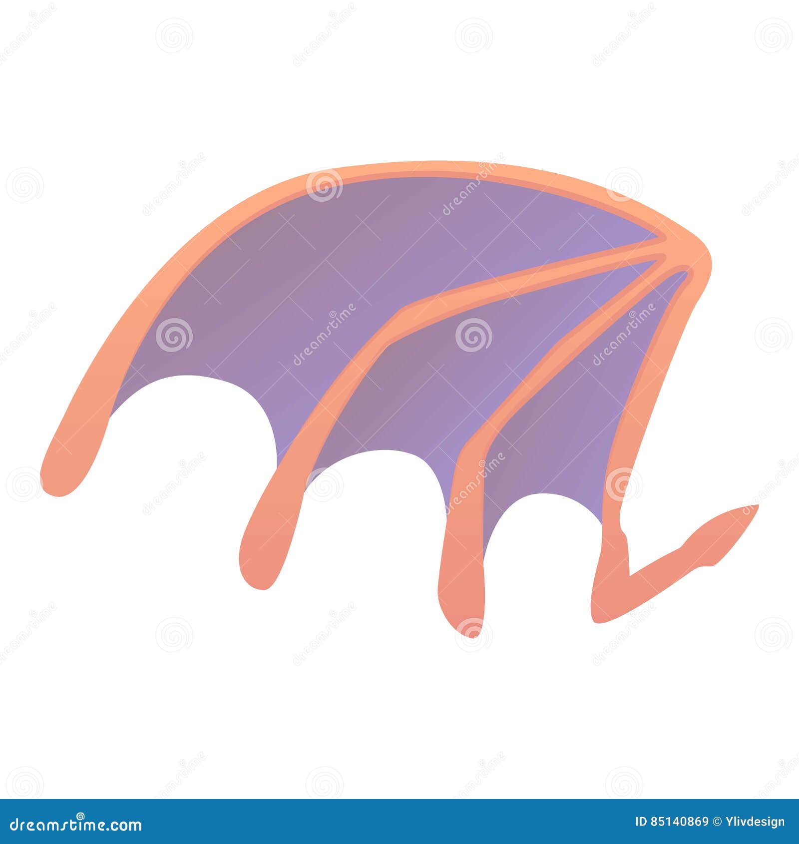 Bat Wing Icon, Cartoon Style Stock Vector - Illustration of waving ...