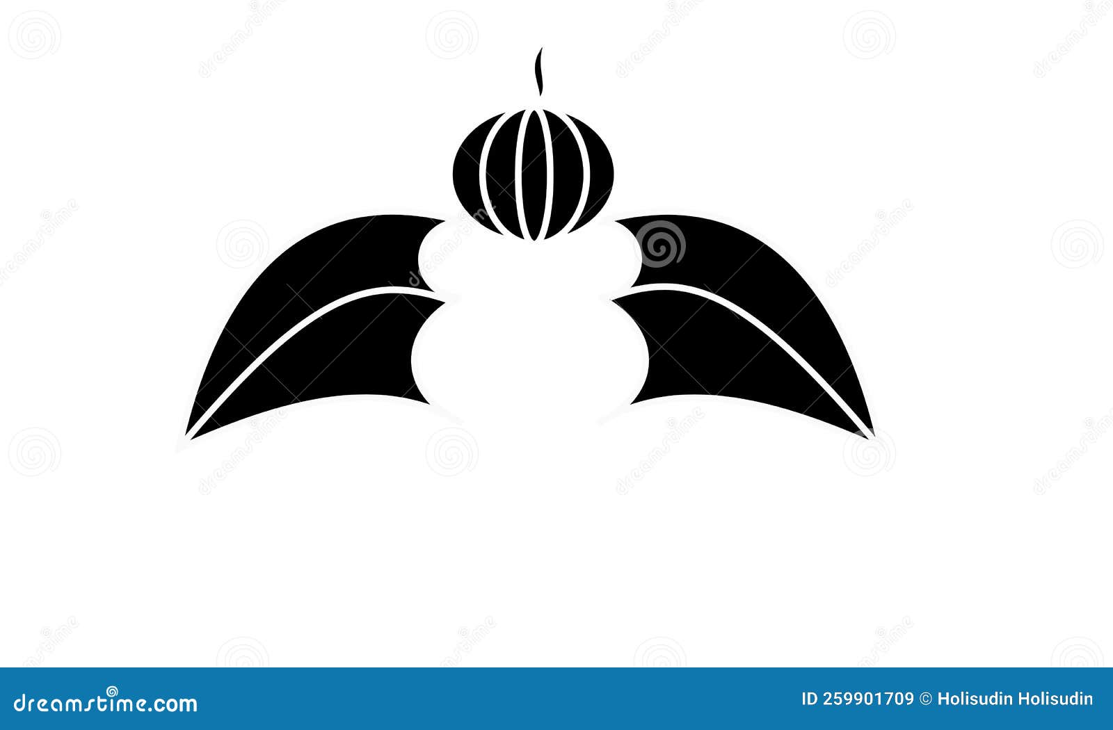 Bat Wing Drawing Illustration and Pumpkin Stock Illustration ...