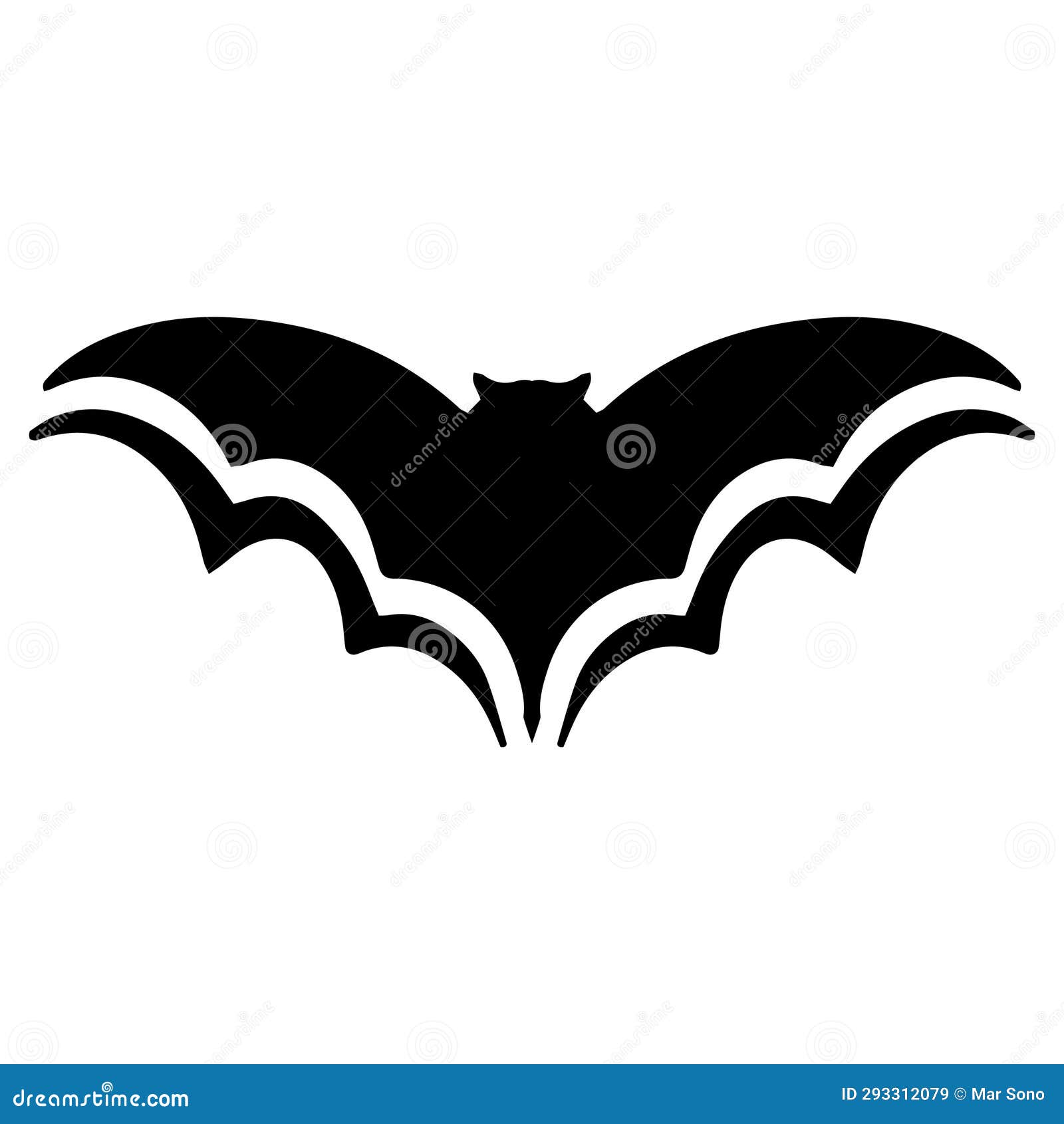 Bat Wing Logo Vector Element Stock Vector - Illustration of silhouette ...