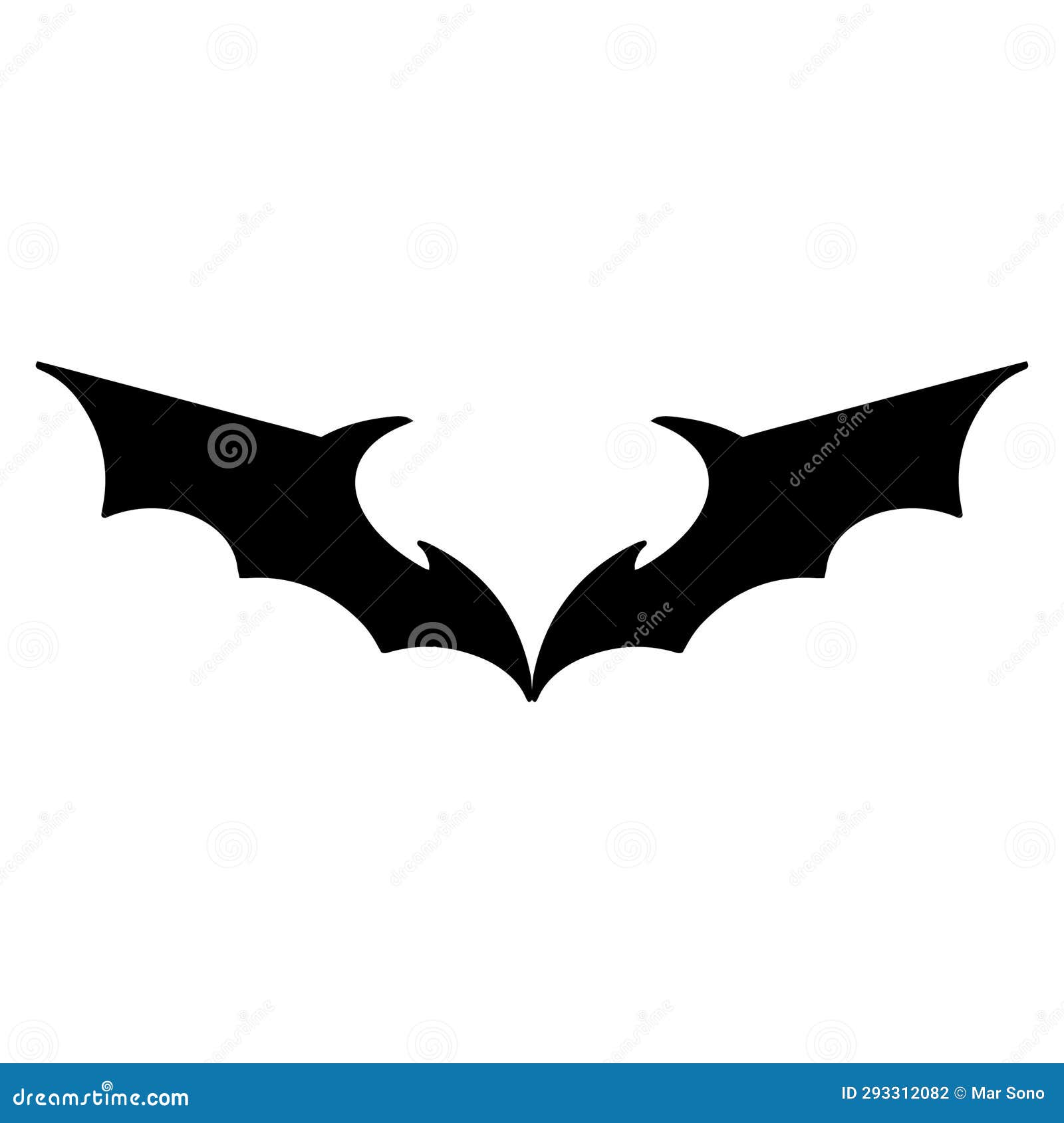 Bat Wing Logo Vector Element Stock Vector - Illustration of black ...