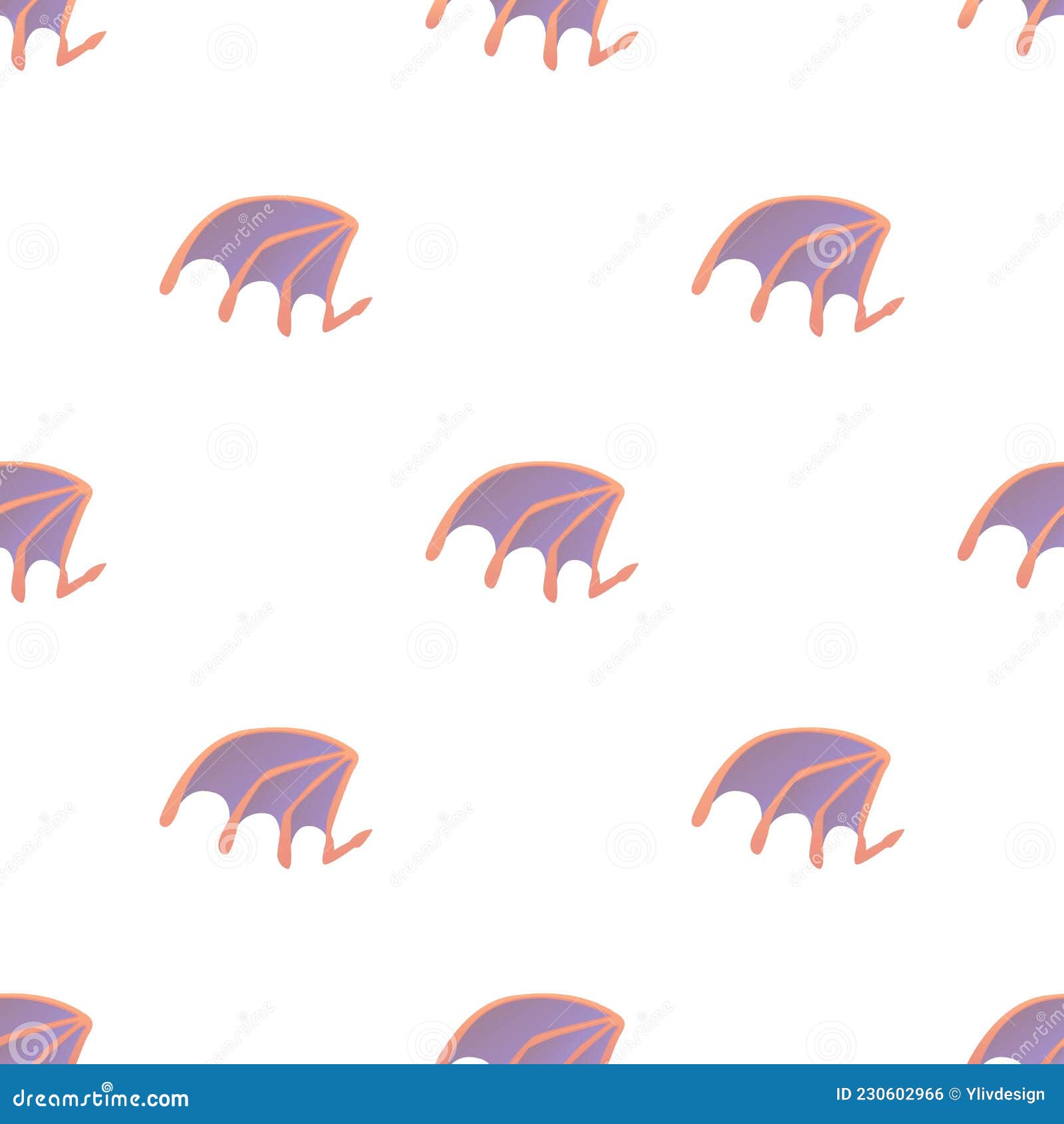 Bat Wing Pattern Seamless Vector Stock Vector - Illustration of pattern ...