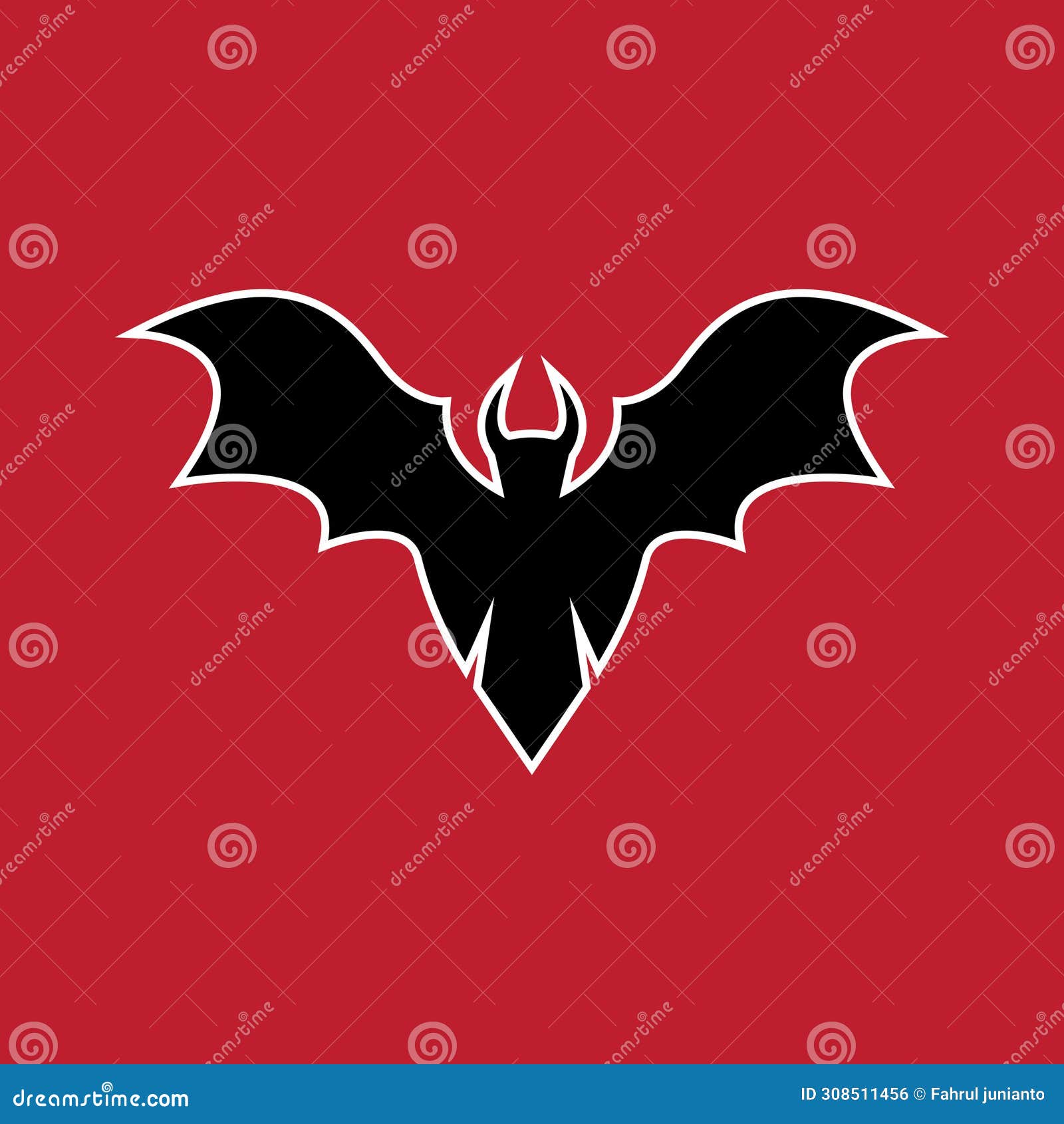 Bat Wing Silhouette Icon and Symbol Vector Template Illustration Stock ...