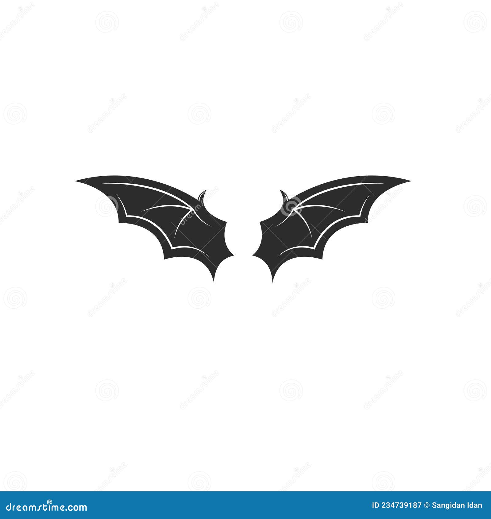 Bat Wings Element Ilustration Vector Icon Design Template Stock Vector ...