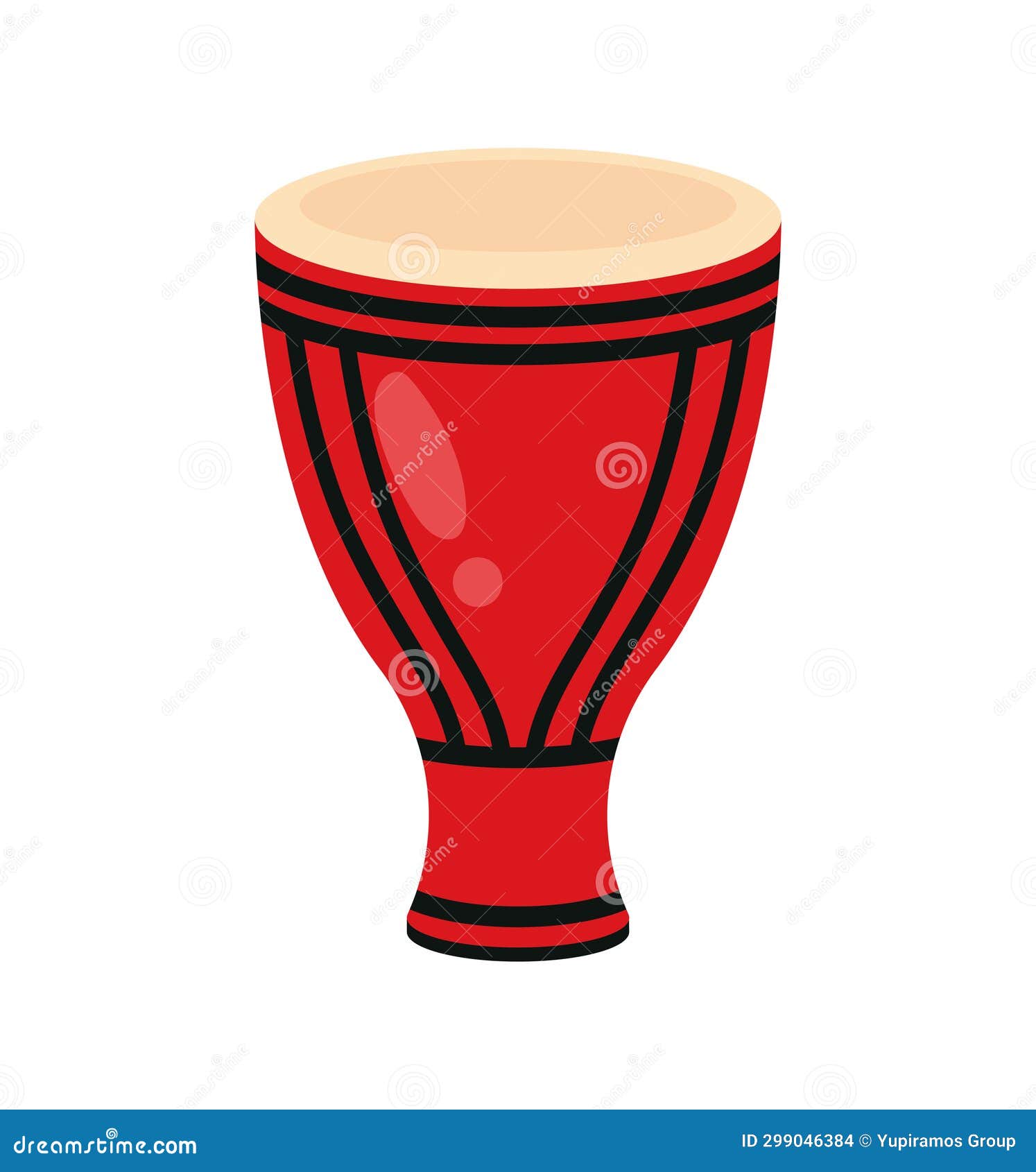 Bata drum red stock illustration. Illustration of drumming - 299046384