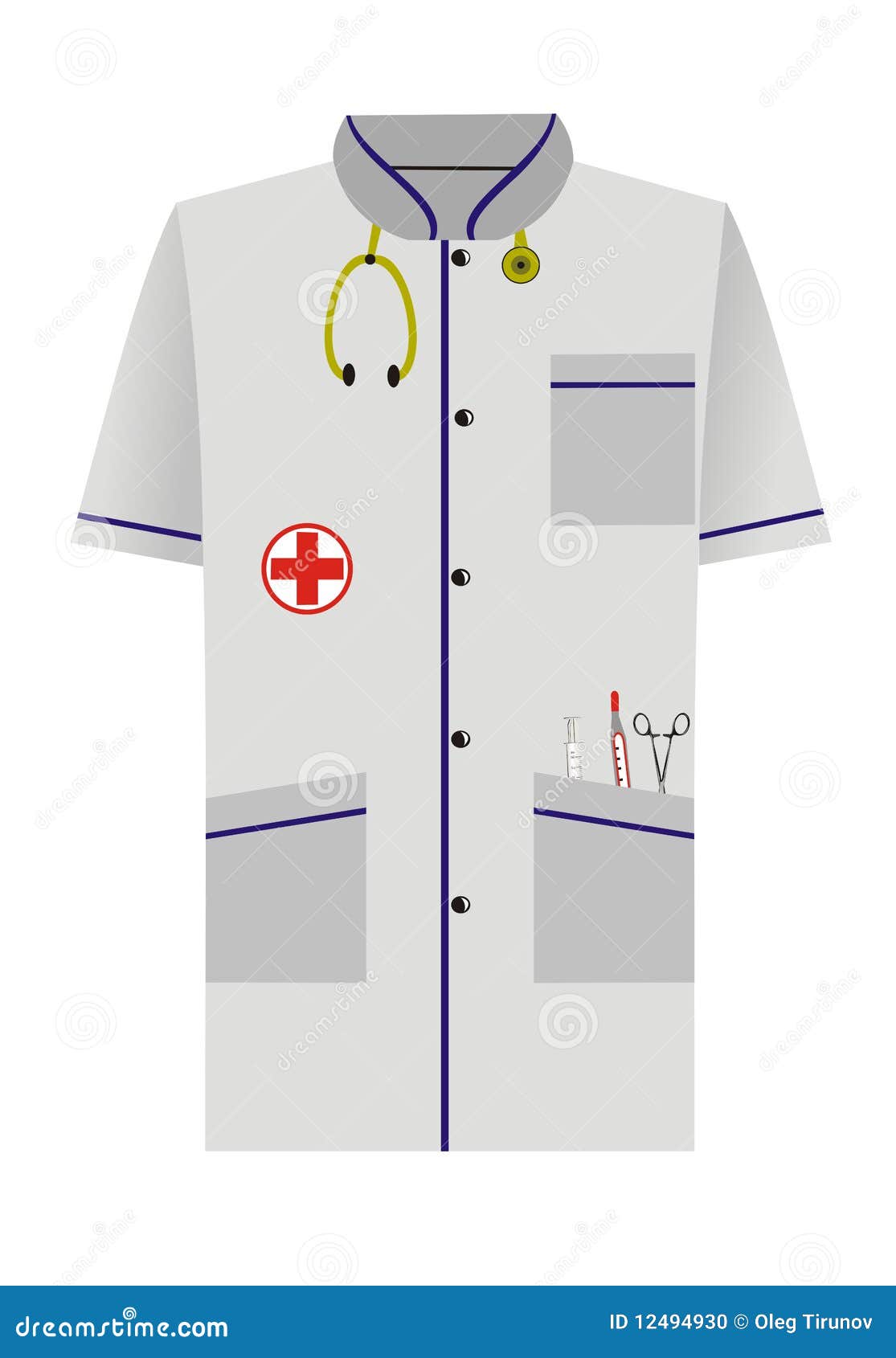 Bata médica ilustración del vector. Ilustración de ayuda - 12494930