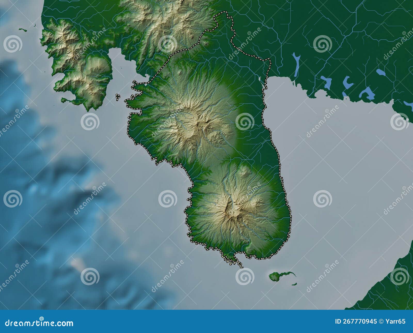 Bataan, Philippines. Physical. No Legend Stock Illustration ...