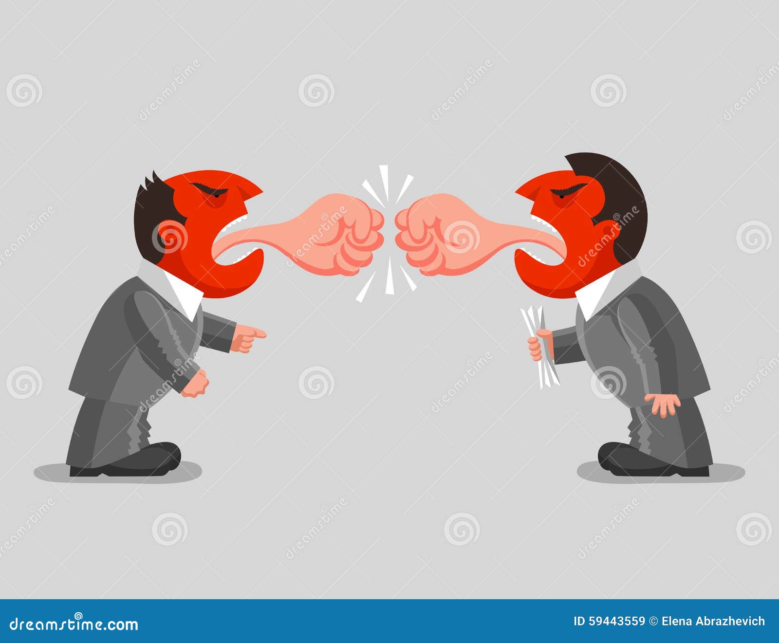 Bataille verbale illustration de vecteur. Illustration du humain - 59443559