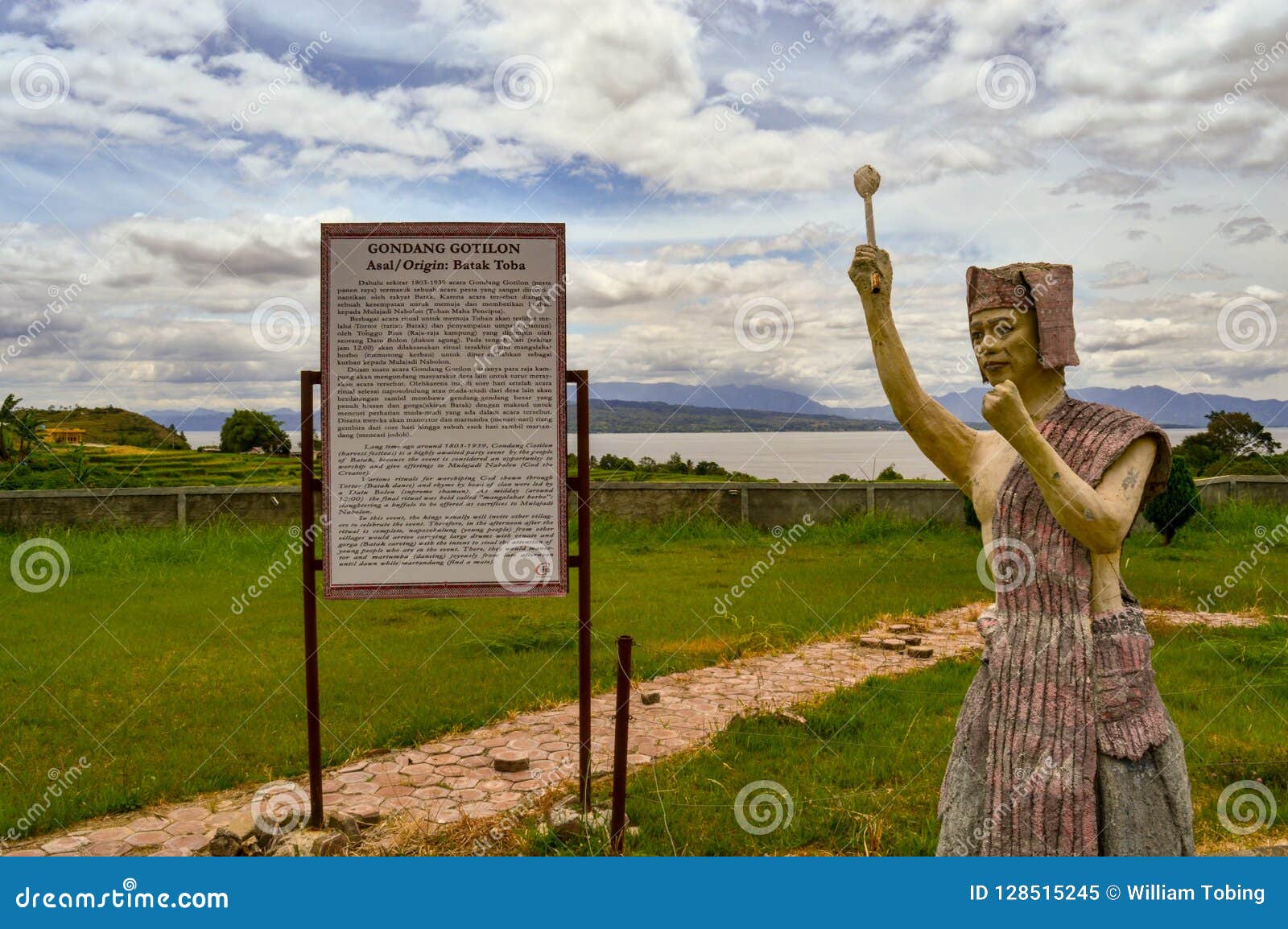 Batak tribe statue stock image. Image of tribe, lake - 128515245