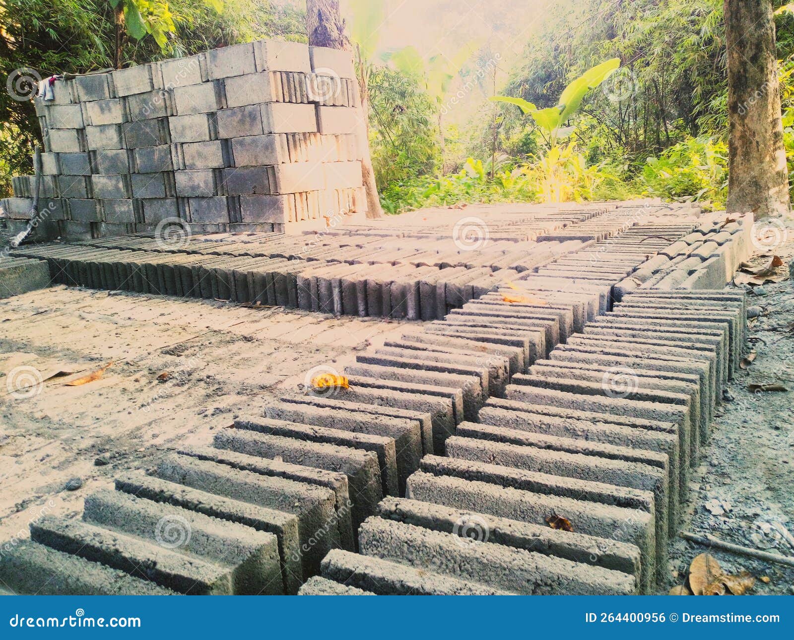 Batako Brick Wall Texture Background Stock Photo | CartoonDealer.com ...