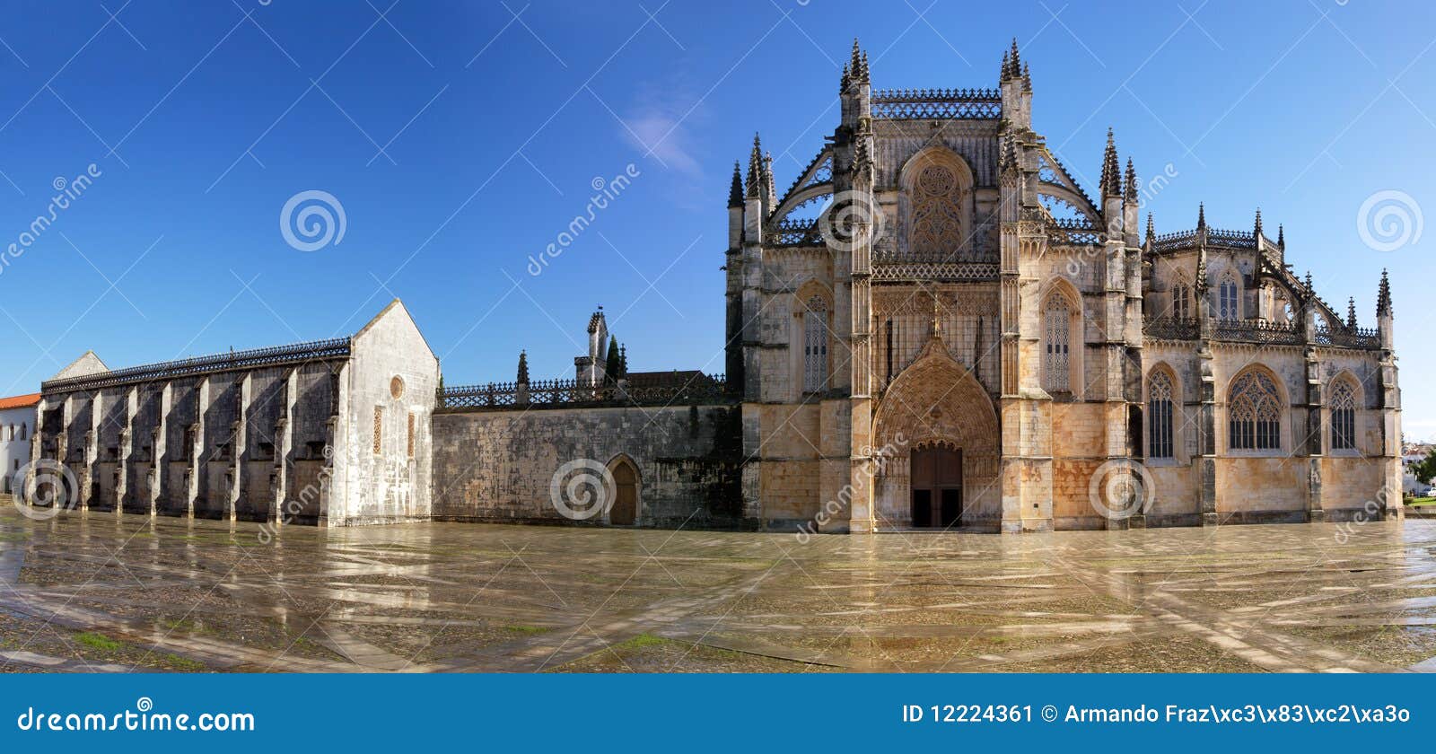 Batalha Monastery panorama stock image. Image of portugal - 12224361