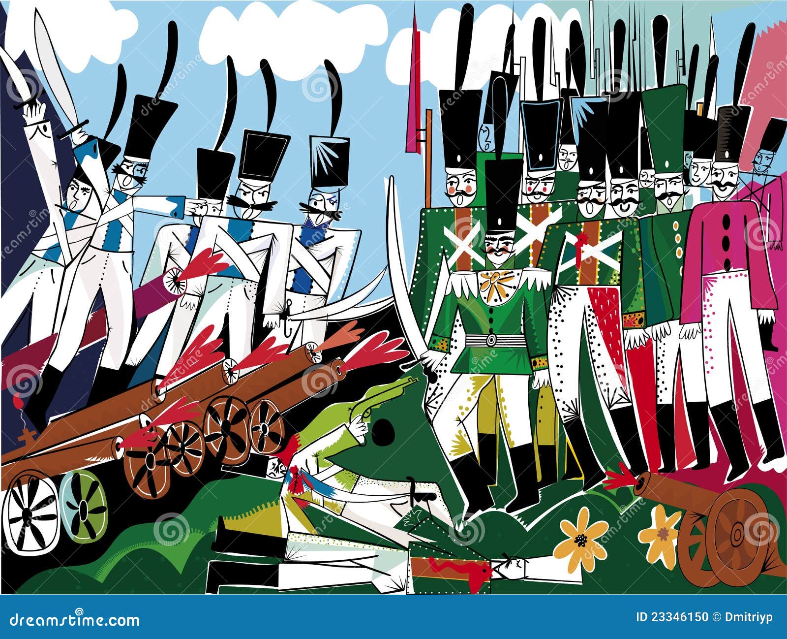 Batalla ilustración del vector. Ilustración de choque - 23346150