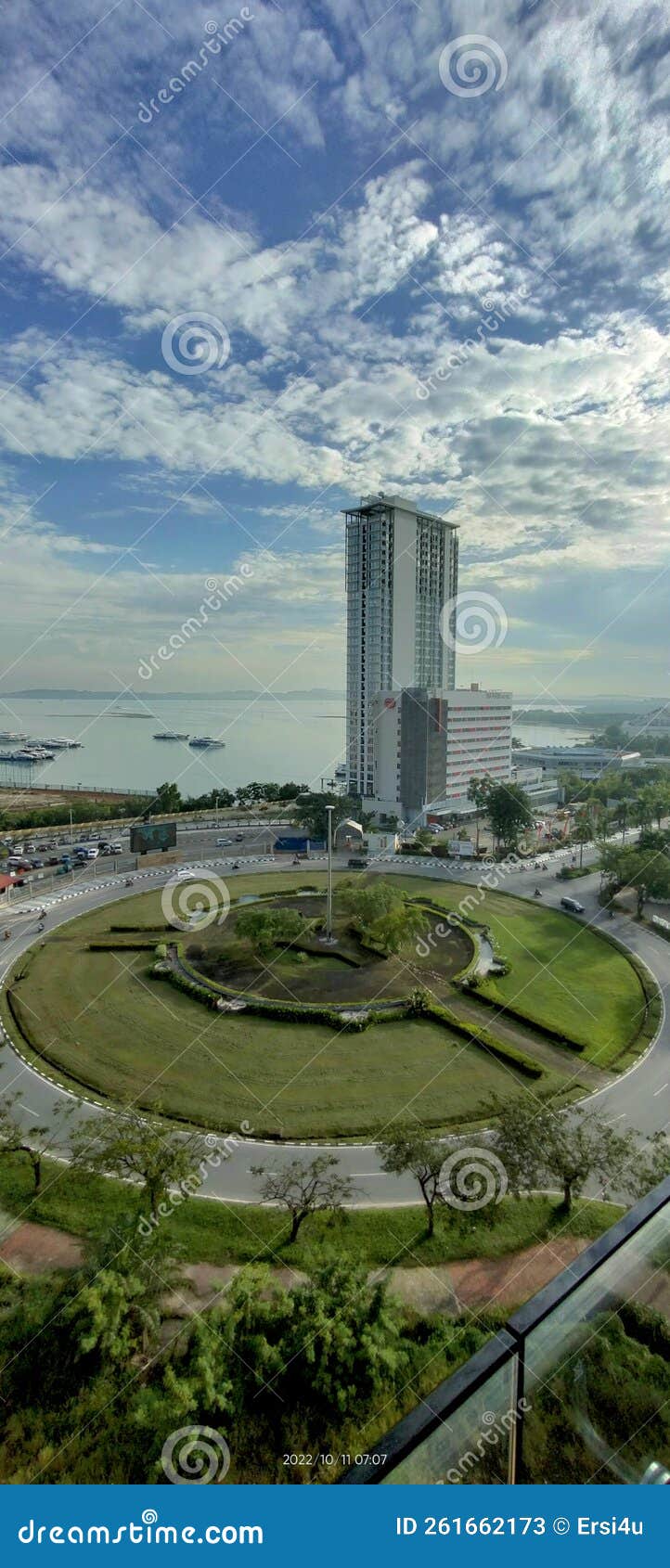 Batam Center Morning View Bea Blue Harbour Blue Sky Stock Image - Image ...