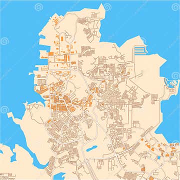 Batam downtown vector map stock vector. Illustration of administrative ...
