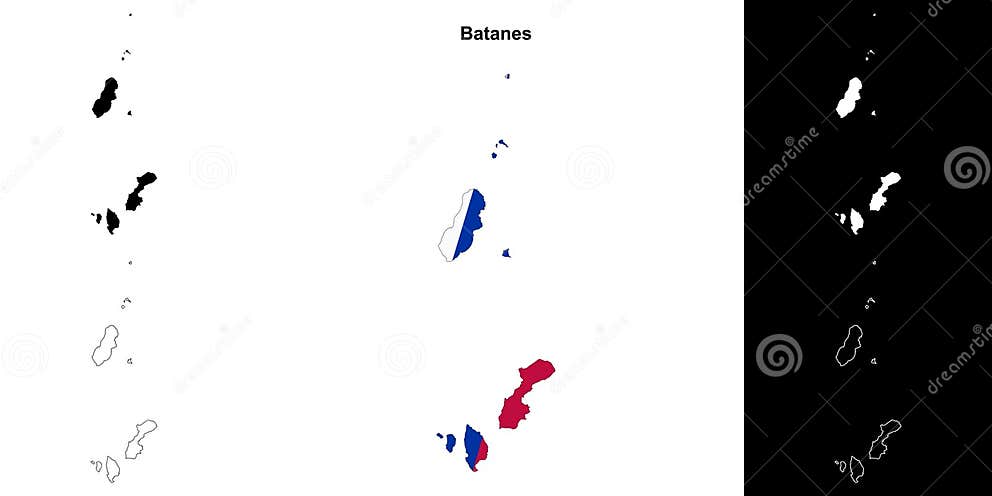Batanes outline map stock vector. Illustration of lalawigan - 323860152