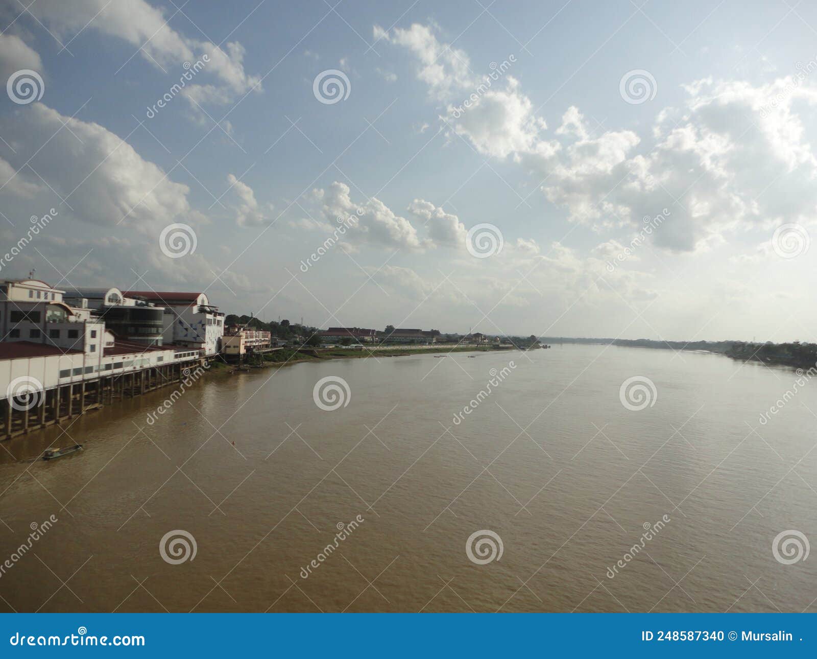 Batanghari River stock photo. Image of waterway, water - 248587340