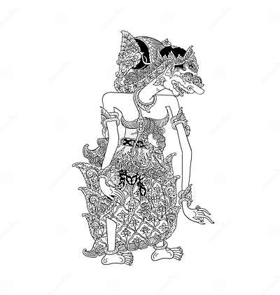 Batari Durga stock vector. Illustration of durga, wayang - 83465264