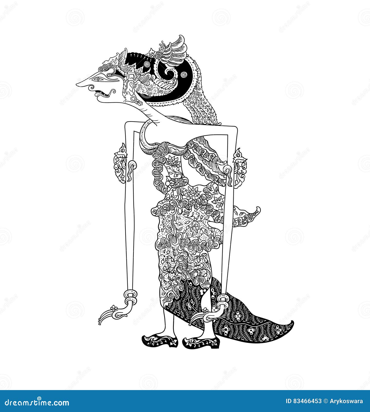 Batari Lenglengmulat stock vector. Illustration of indonesia - 83466453