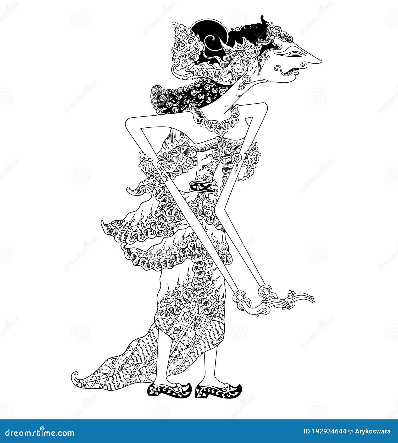 Batari Tari stock vector. Illustration of tari, kulit - 192934644