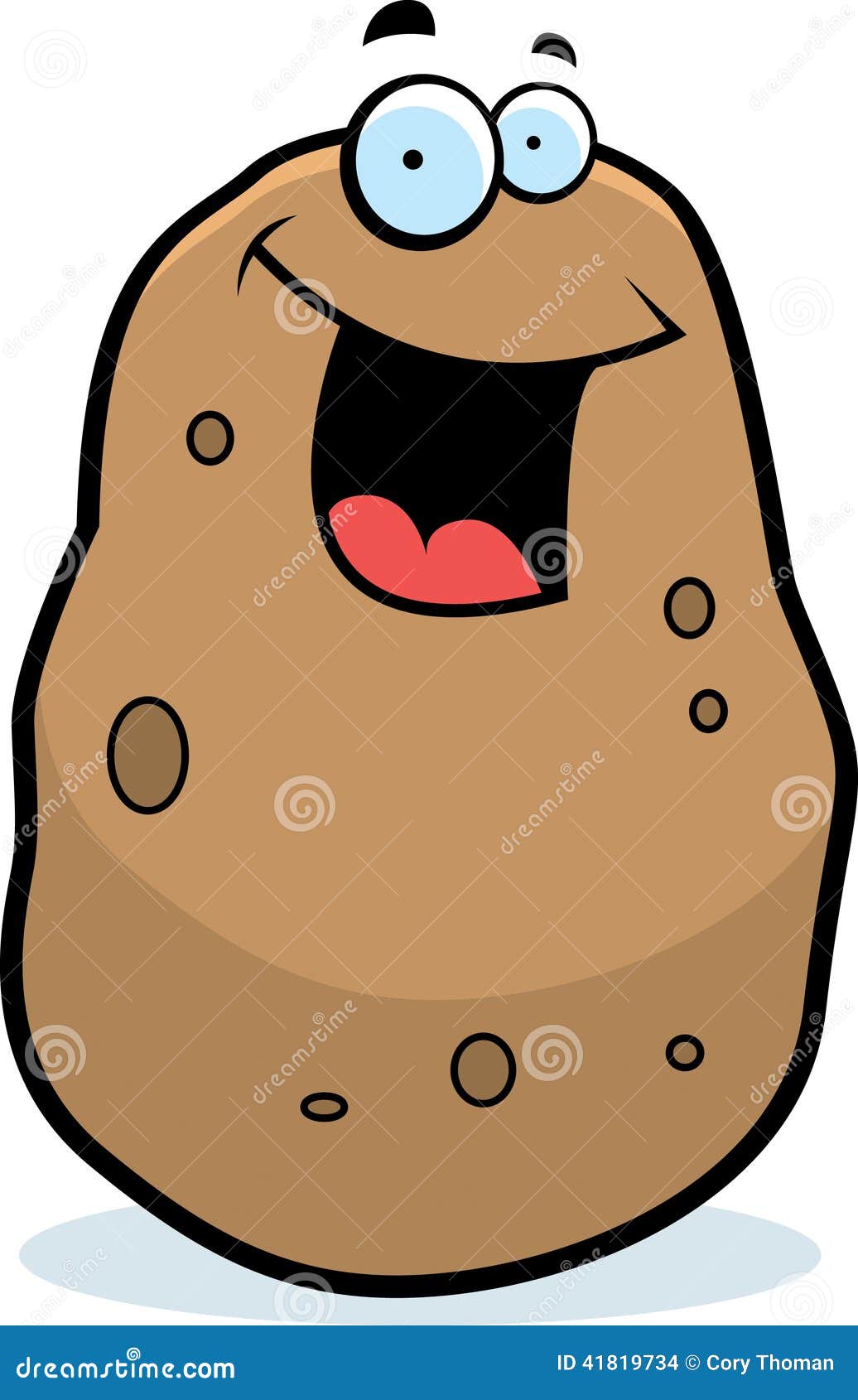 Batata Dos Desenhos Animados Ilustração do Vetor - Ilustração de batata ...