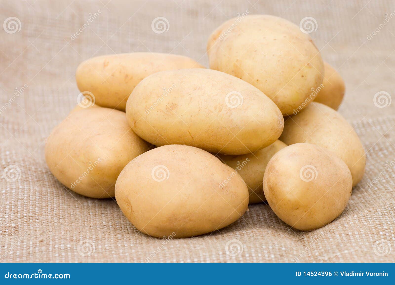 Batata em um saco foto de stock. Imagem de comer, marrom - 14524396