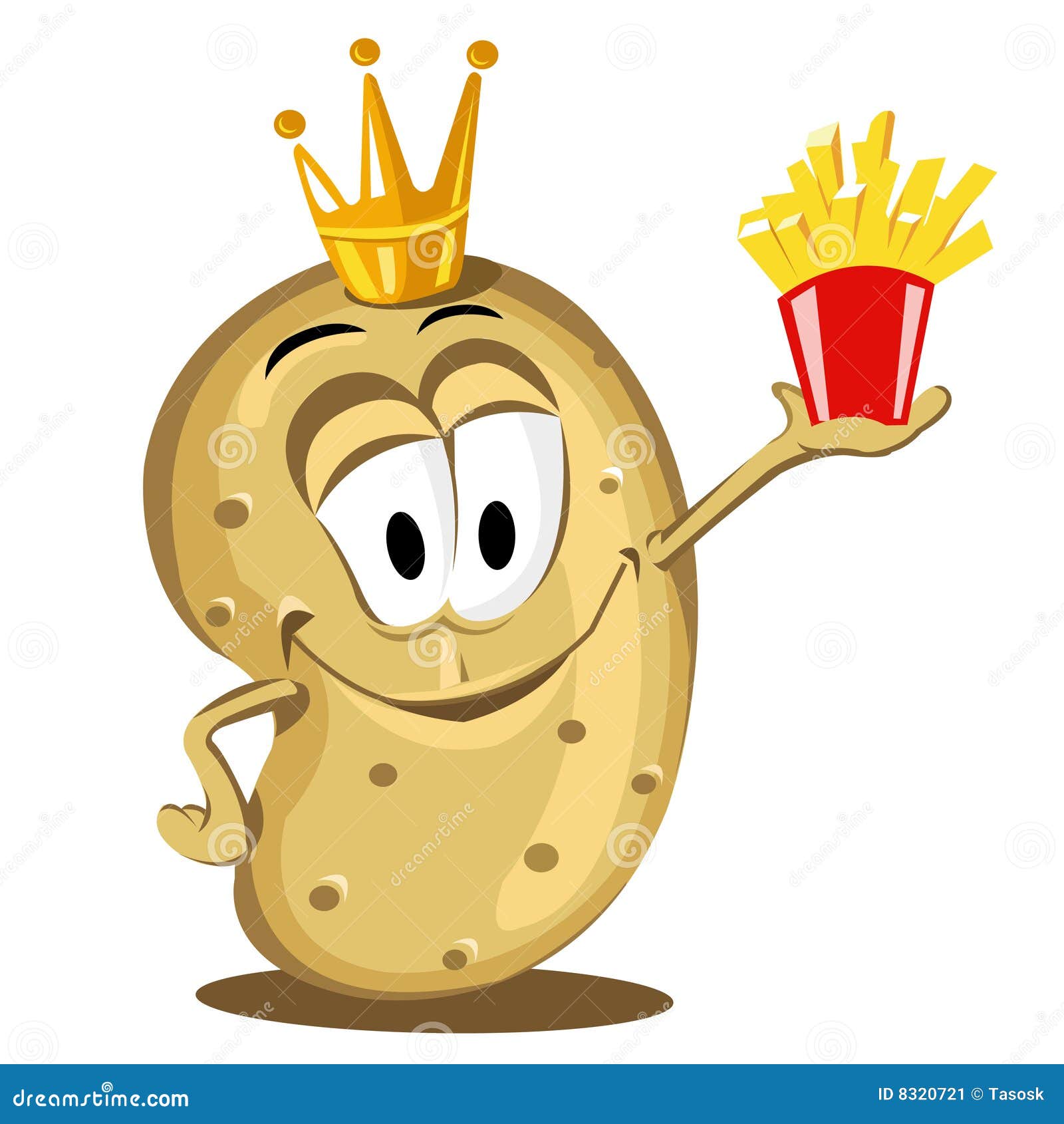 Batata feliz ilustração do vetor. Ilustração de microplaquetas - 8320721