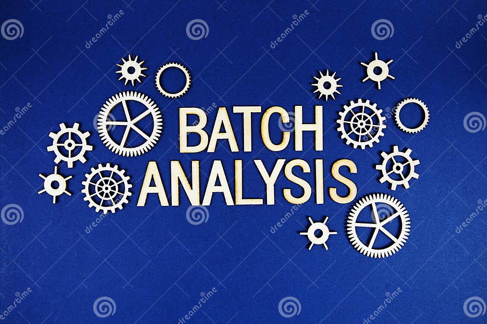 Batch Analysis Alphabet Letters with Gears Element on Navy Blue Background Stock Photo - Image ...