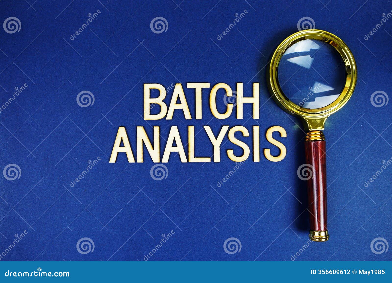 Batch Analysis Alphabet Letters with Magnifying Glass on Navy Blue ...