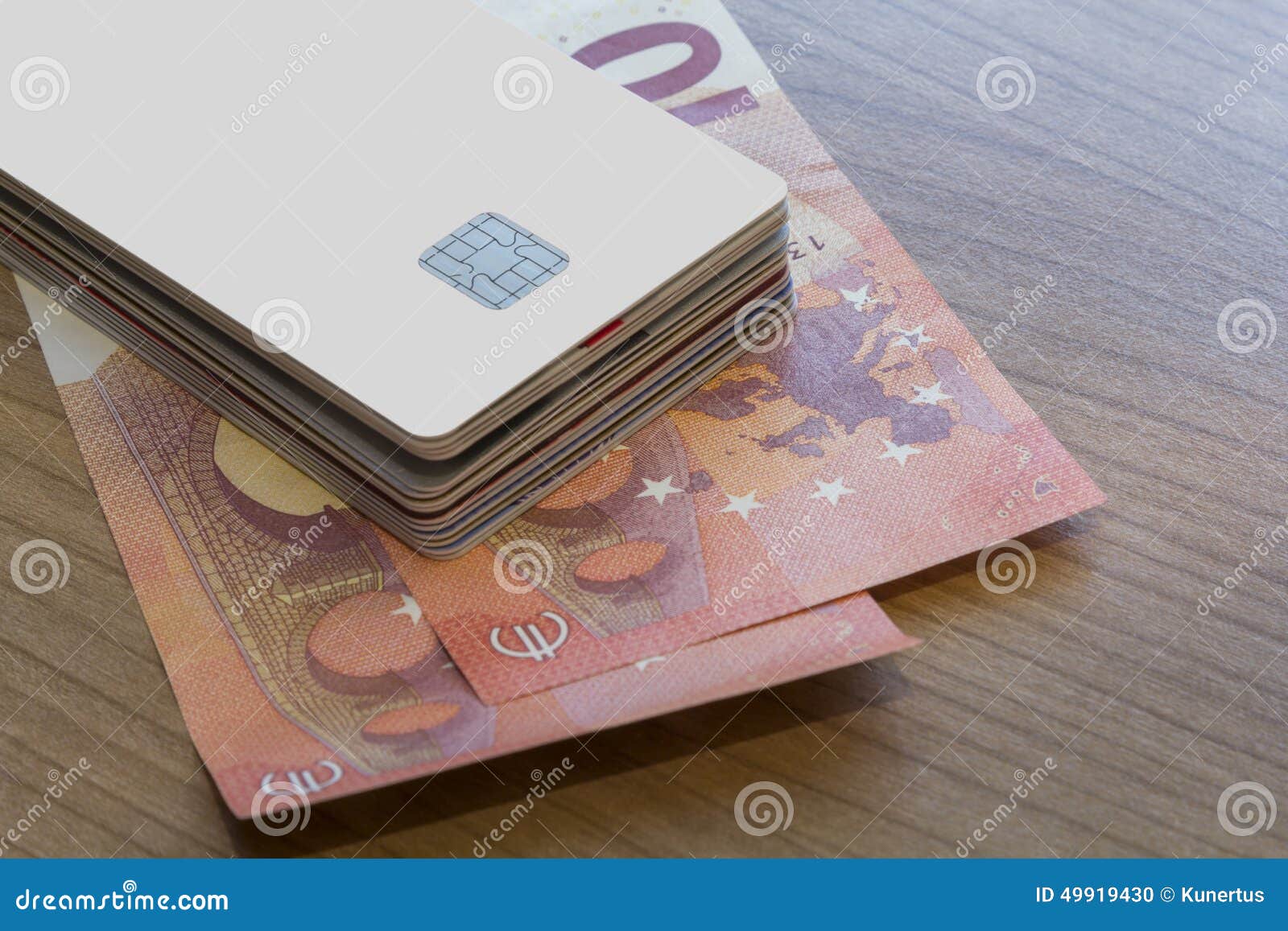 Batch of Credit or Debit Card on Euro Notes Stock Photo - Image of cash ...