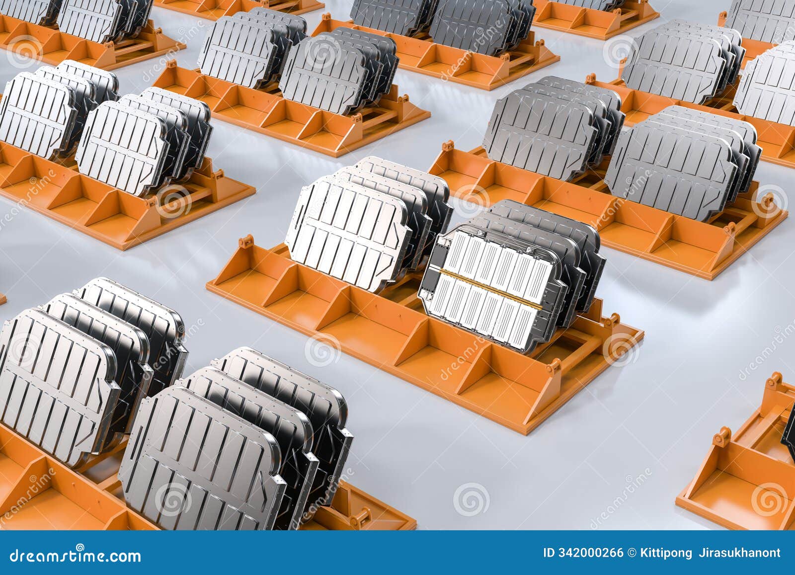 Batch Of Electric Vehicle Batteries Or Pallet Of Lithium-ion Battery ...