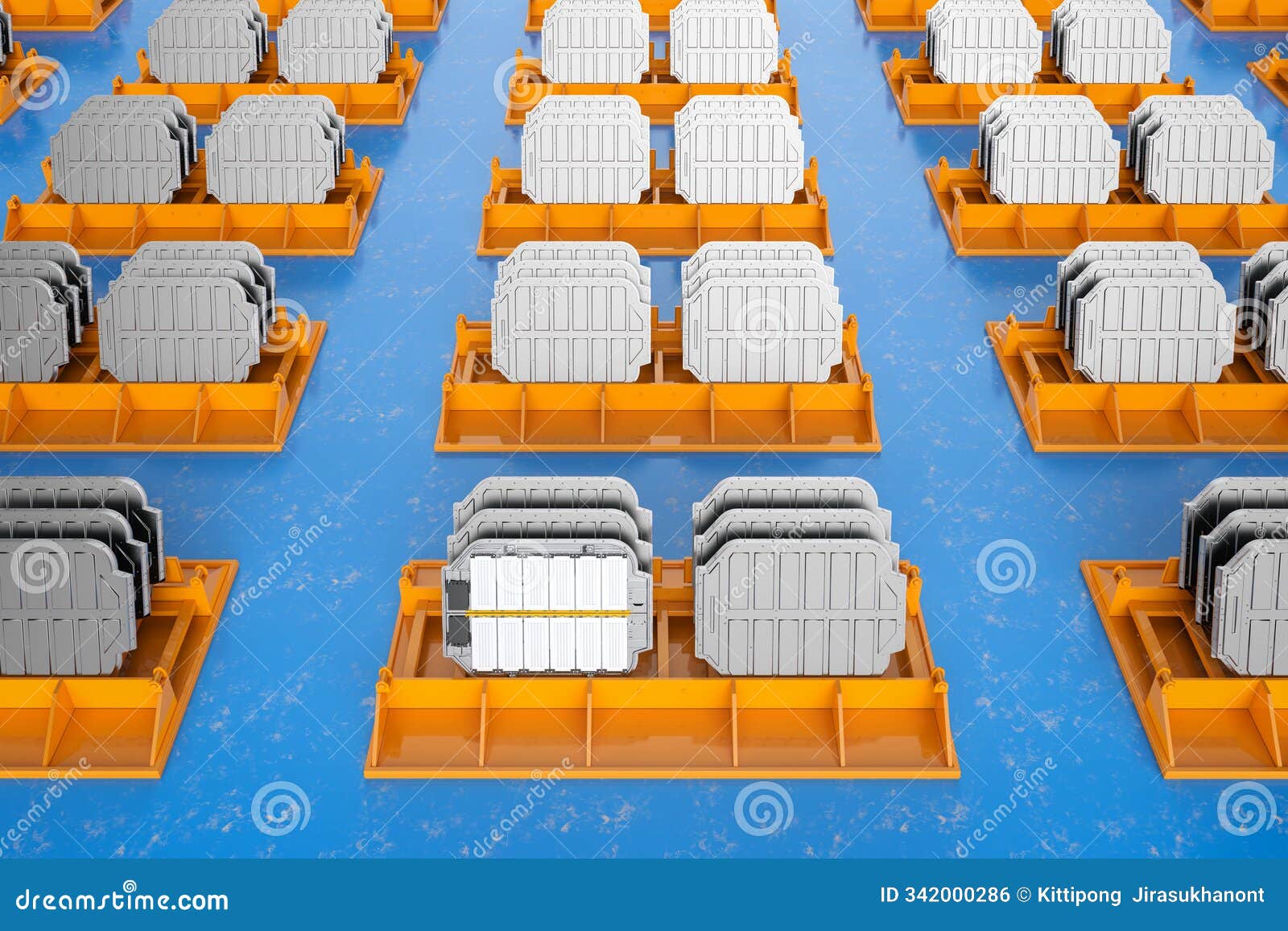 Batch Of Electric Vehicle Batteries Or Pallet Of Lithium-ion Battery ...