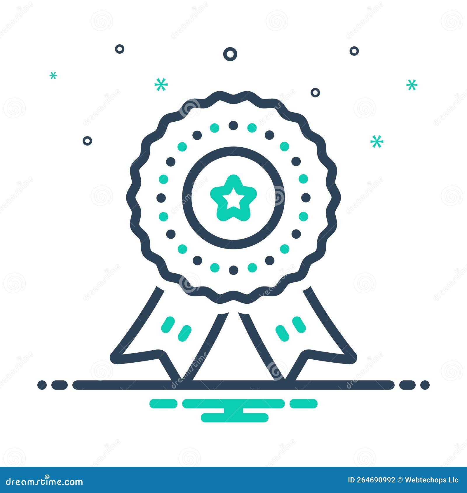 Mix Icon for Batch, Certified and Ribbon Stock Illustration ...