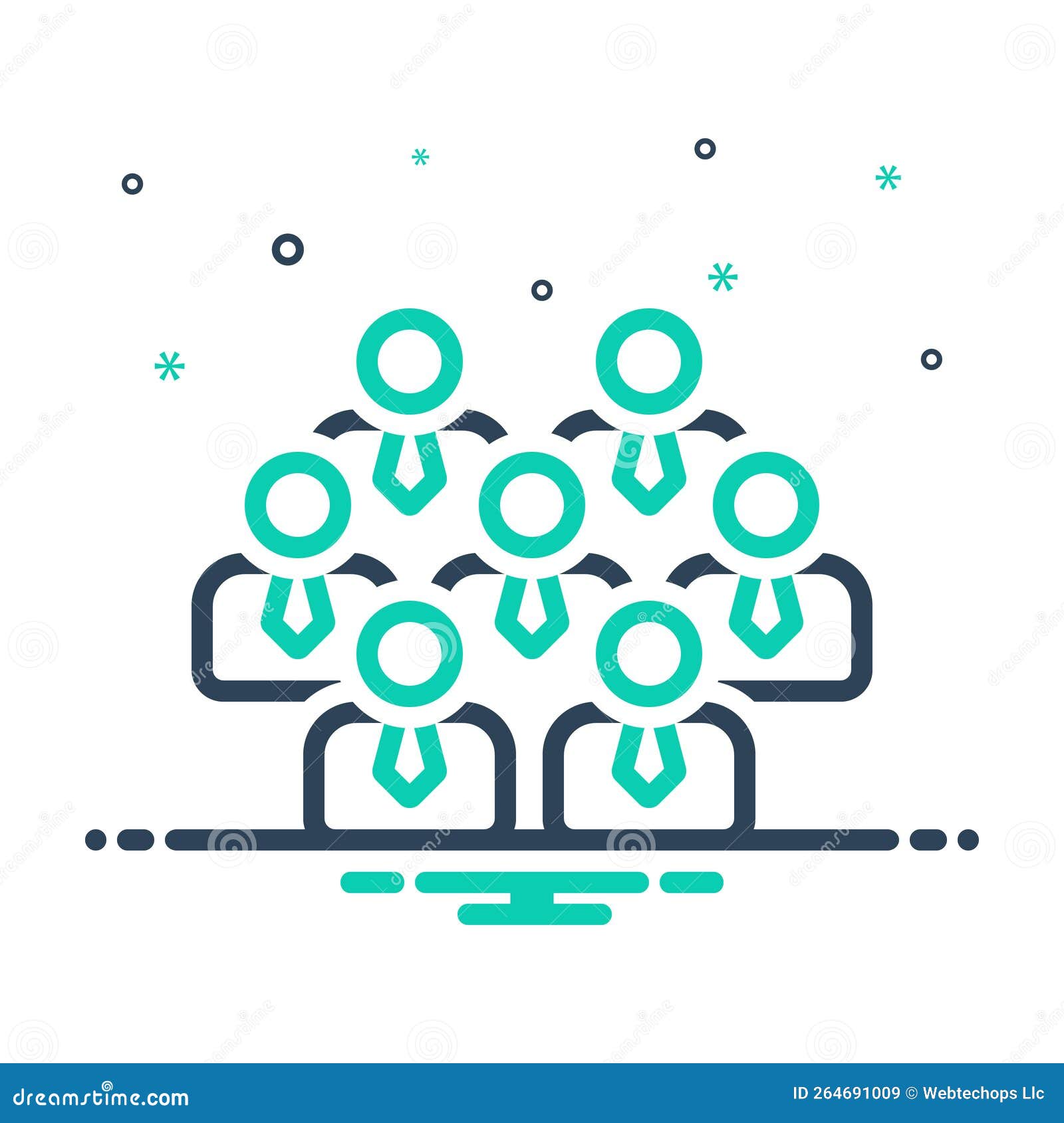 Mix Icon for Batch, Students and Employer Stock Illustration ...