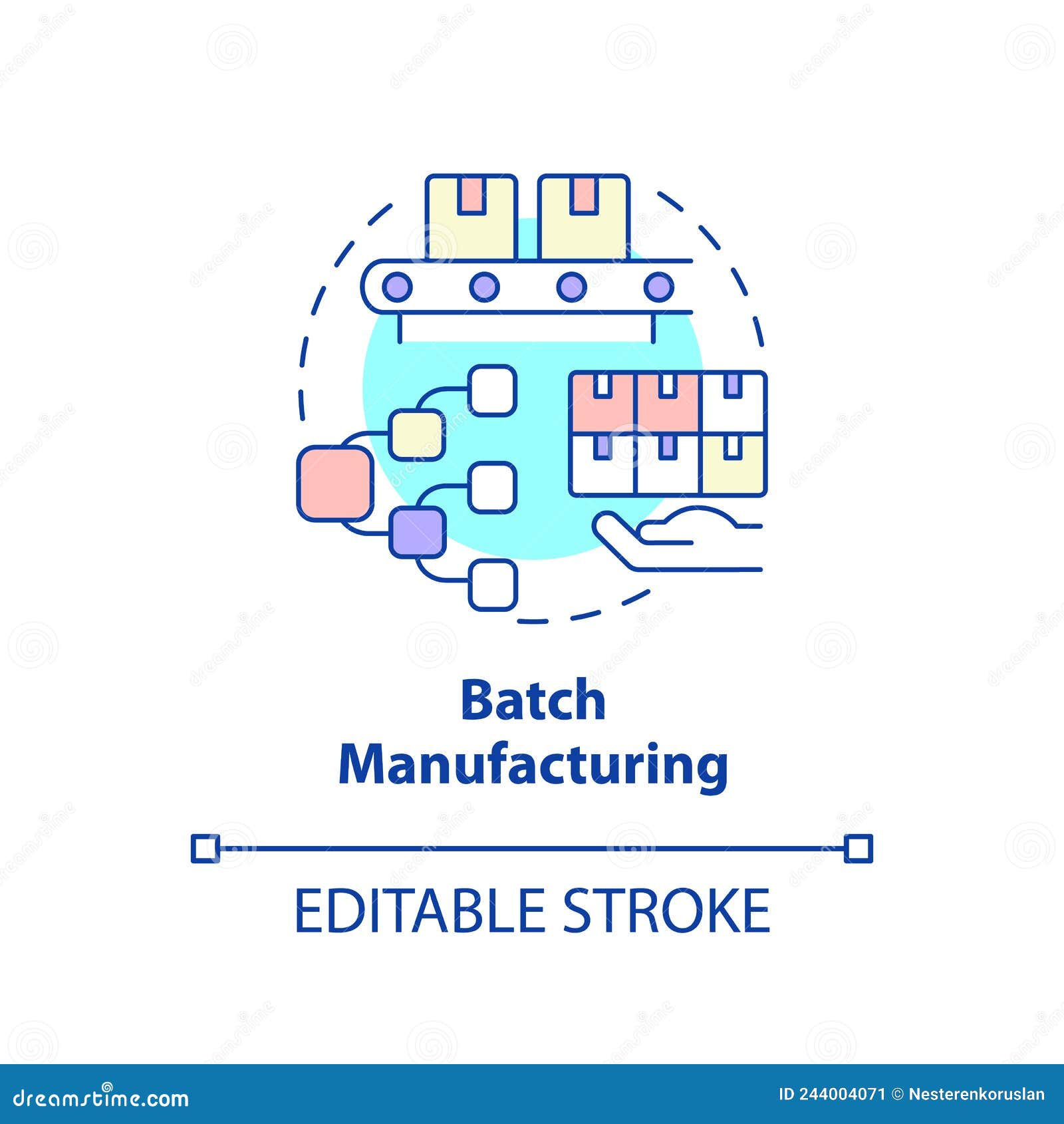 Batch Manufacturing Concept Icon Stock Vector - Illustration of batch ...