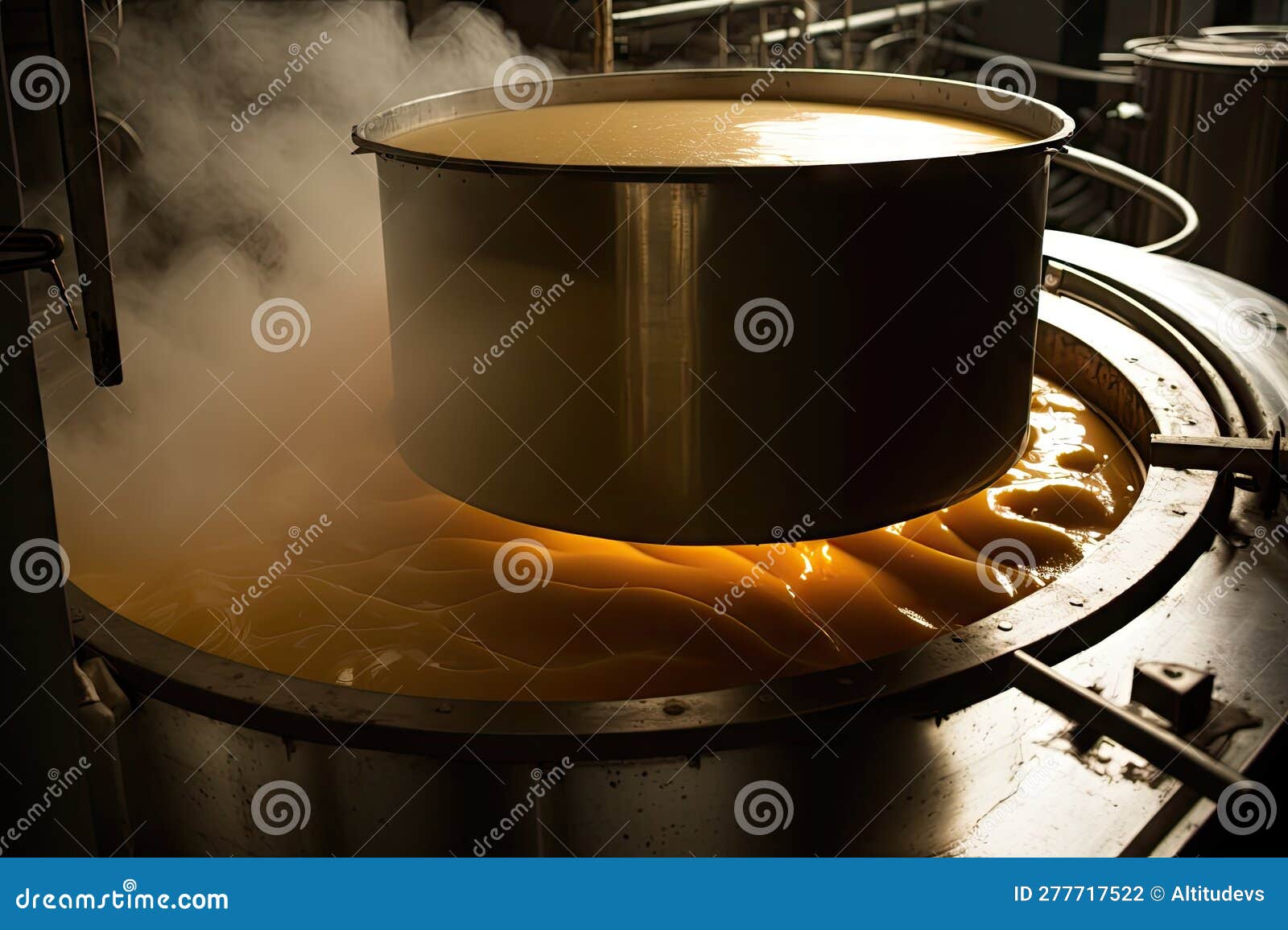 Batch of Maple Syrup Boiling Away in Large Evaporator Stock ...