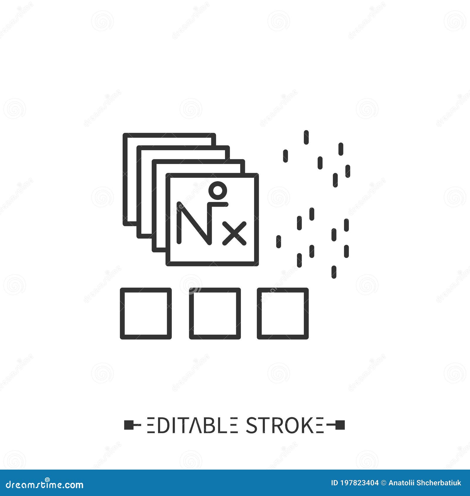 Batch Number Icon. Editable Illustration Stock Vector - Illustration of ...