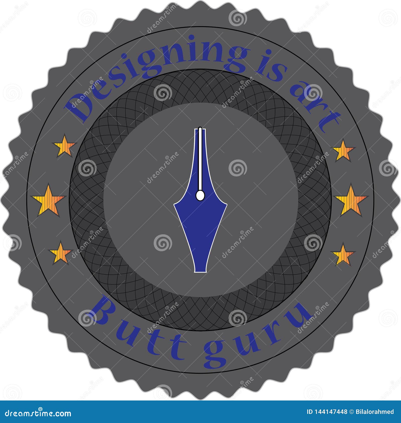 Batch Seal, Creative Art Design Stock Illustration - Illustration of ...