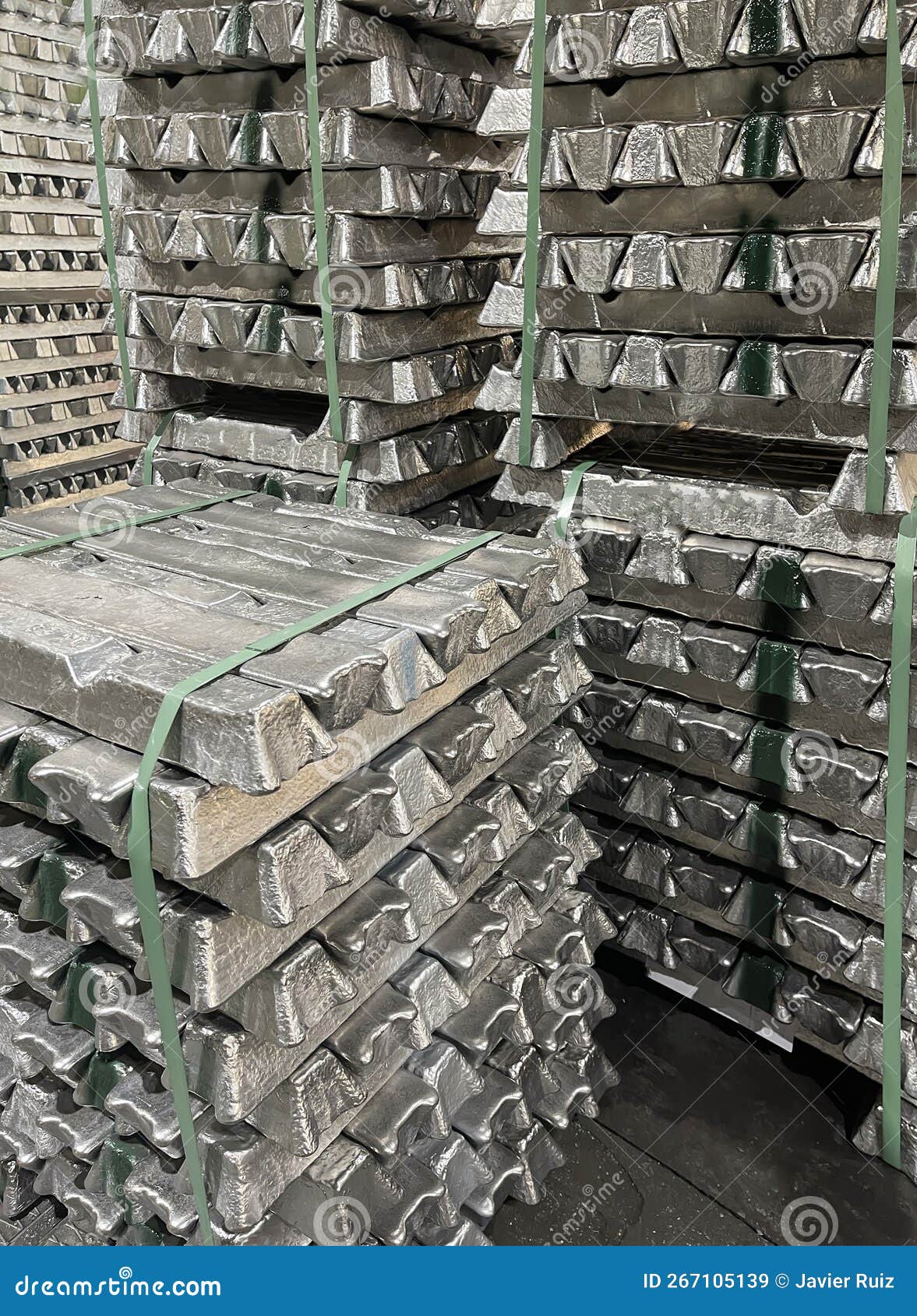 Batch of Stacked and Strapped Aluminum Ingots, Raw Material for ... Batch of Stacked and Strapped Aluminum Ingots, Raw Material for ...