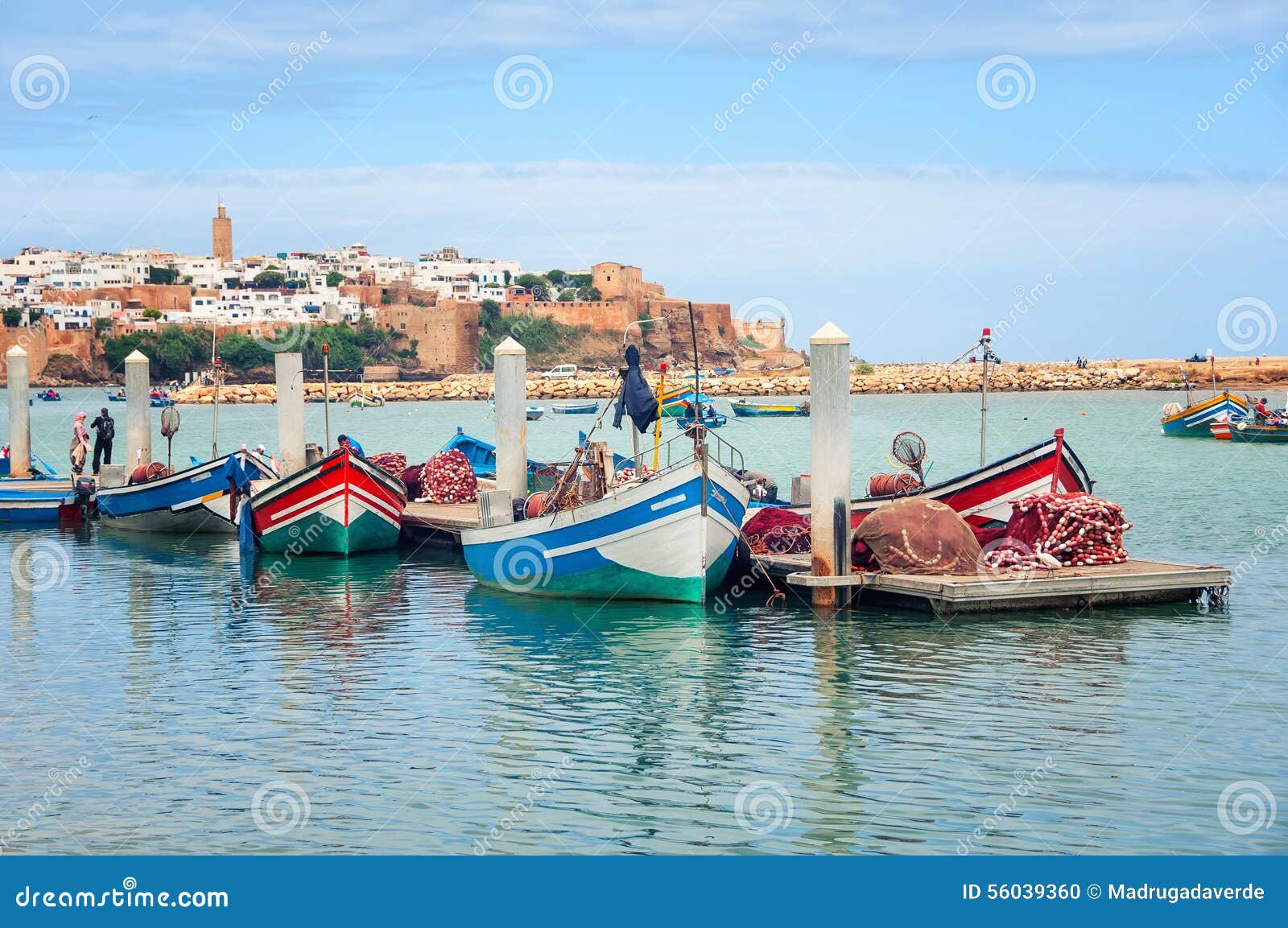 Bateaux De Pêche à Rabat, Maroc Photo stock - Image du maghreb, port ...