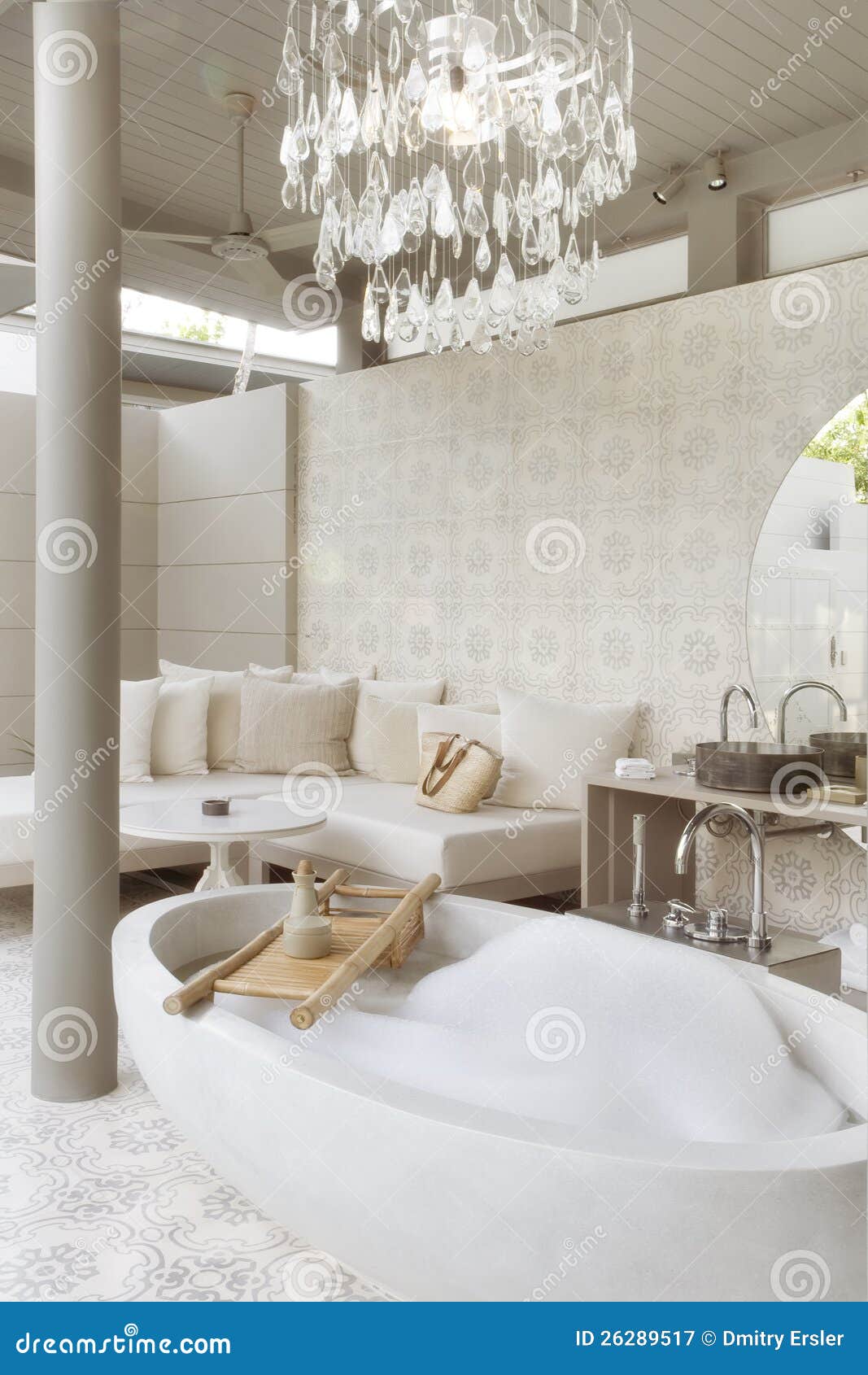 Bath stock image. Image of elegant, terrace, bathroom - 26289517