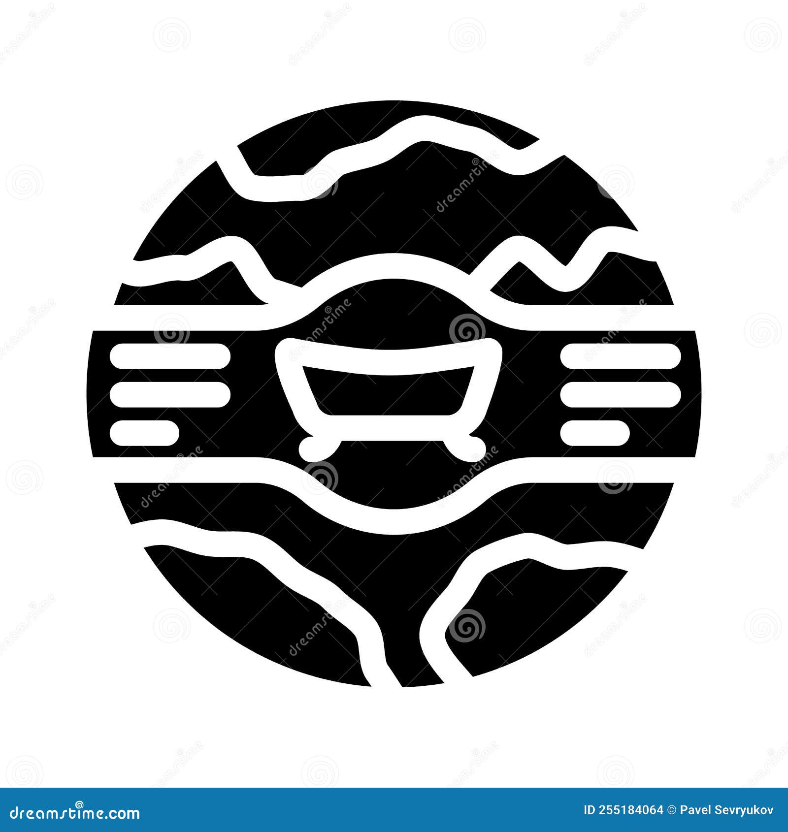 Bath Bomb Glyph Icon Vector Illustration Stock Illustration ...