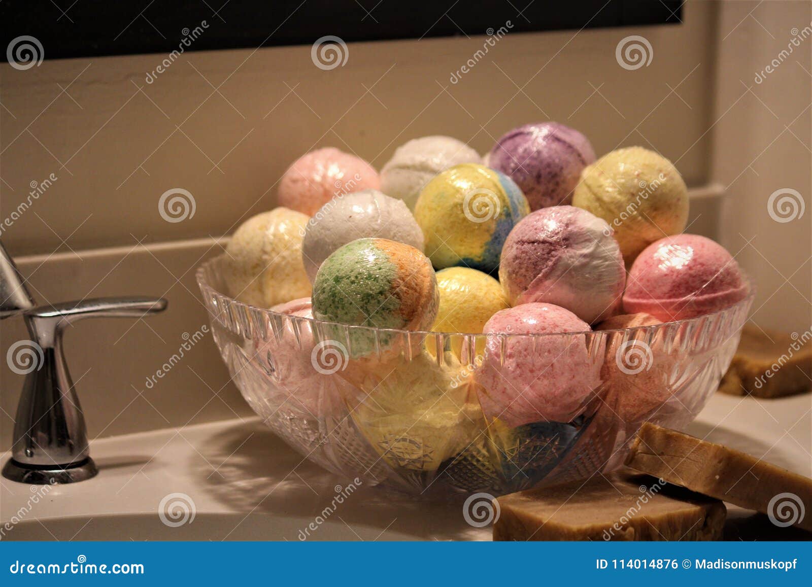 Bath Bombs in Assorted Colors. Stock Photo - Image of cleanliness ...