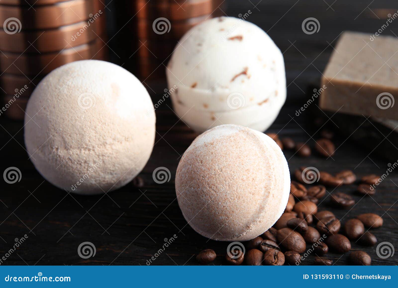 Bath Bombs and Coffee Beans Stock Photo - Image of aromatherapy, color ...