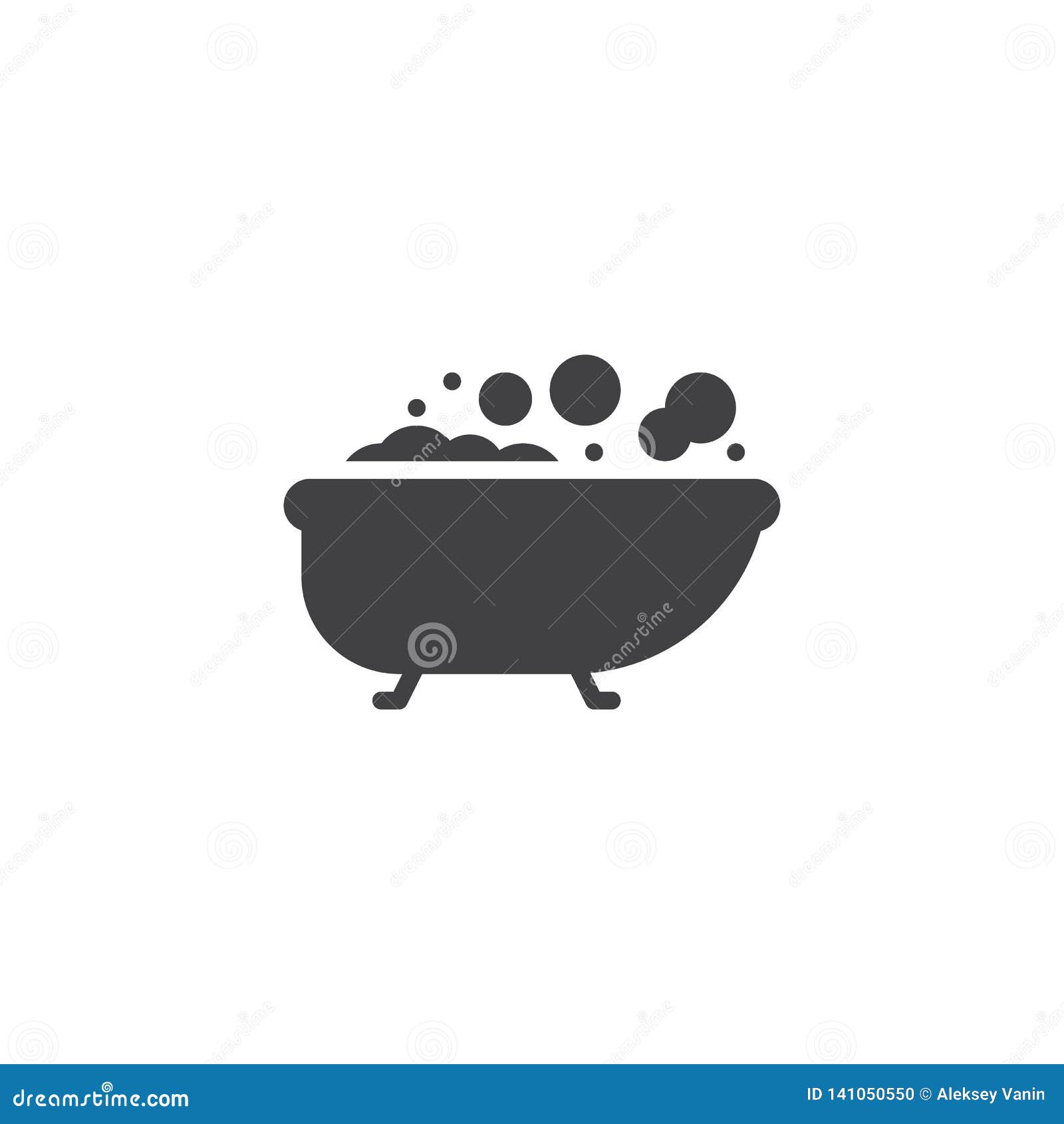 Bath with Bubbles Vector Icon Stock Vector - Illustration of perfect ...