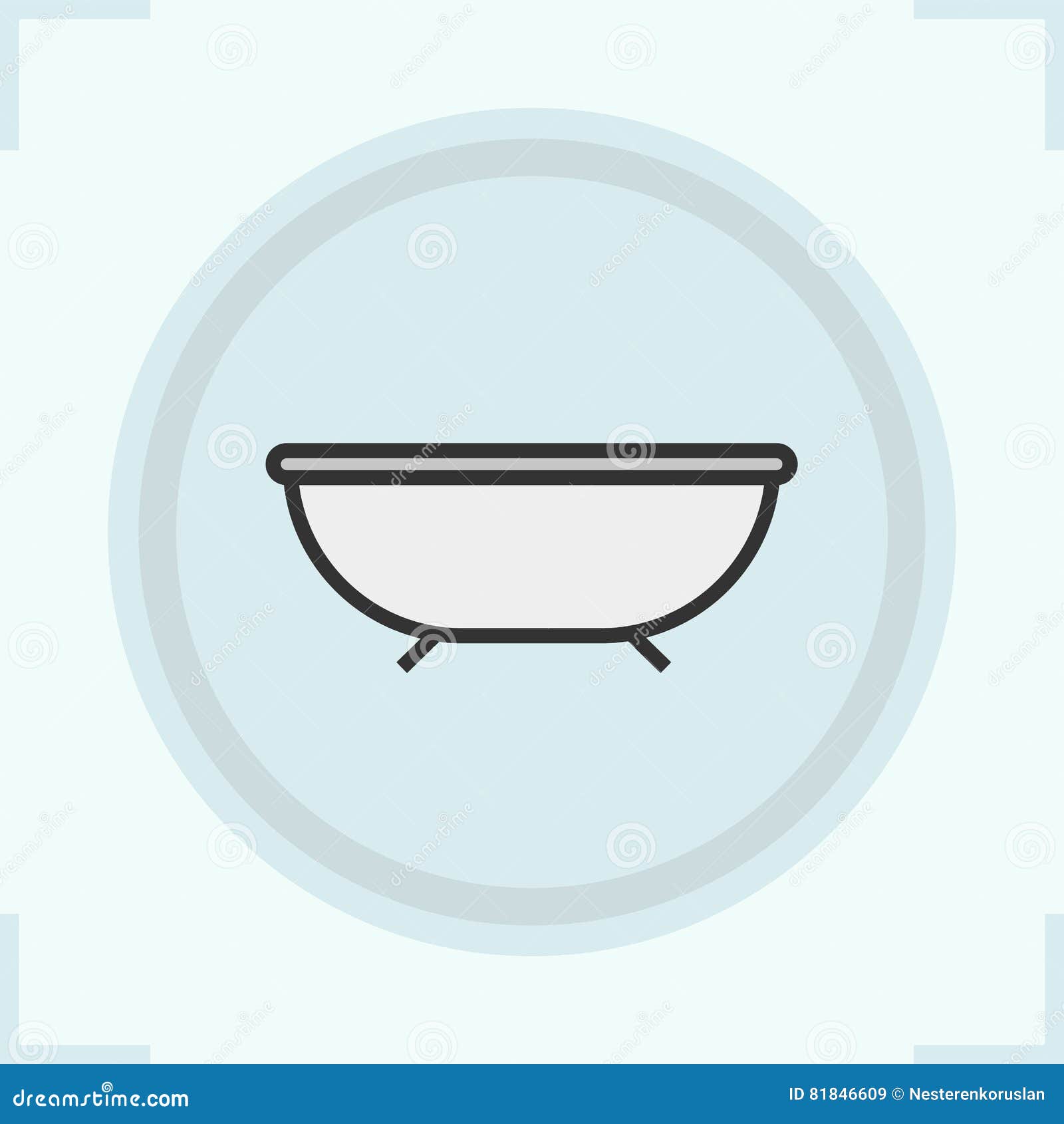 Bath color icon stock vector. Illustration of bathroom - 81846609