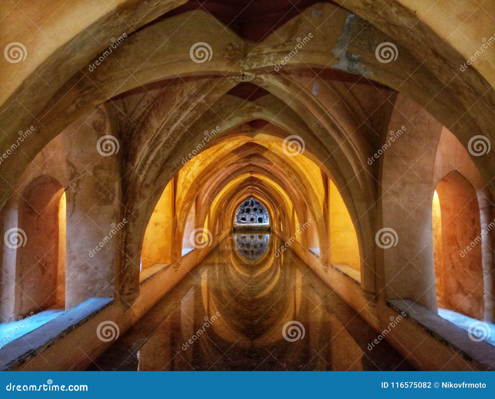 Bath Crypt in the Alcazar Palace Editorial Photography - Image of ...
