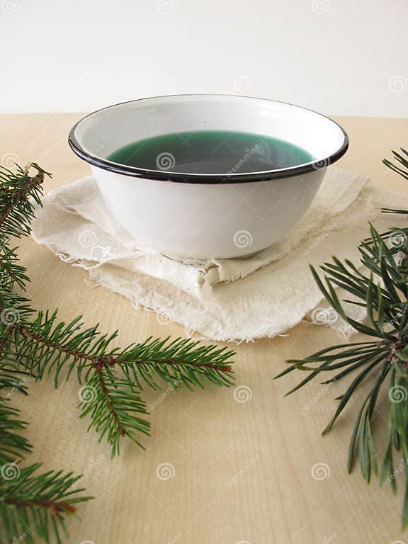 Bath Essence with Spruce and Pine Stock Image - Image of baths, salts ...