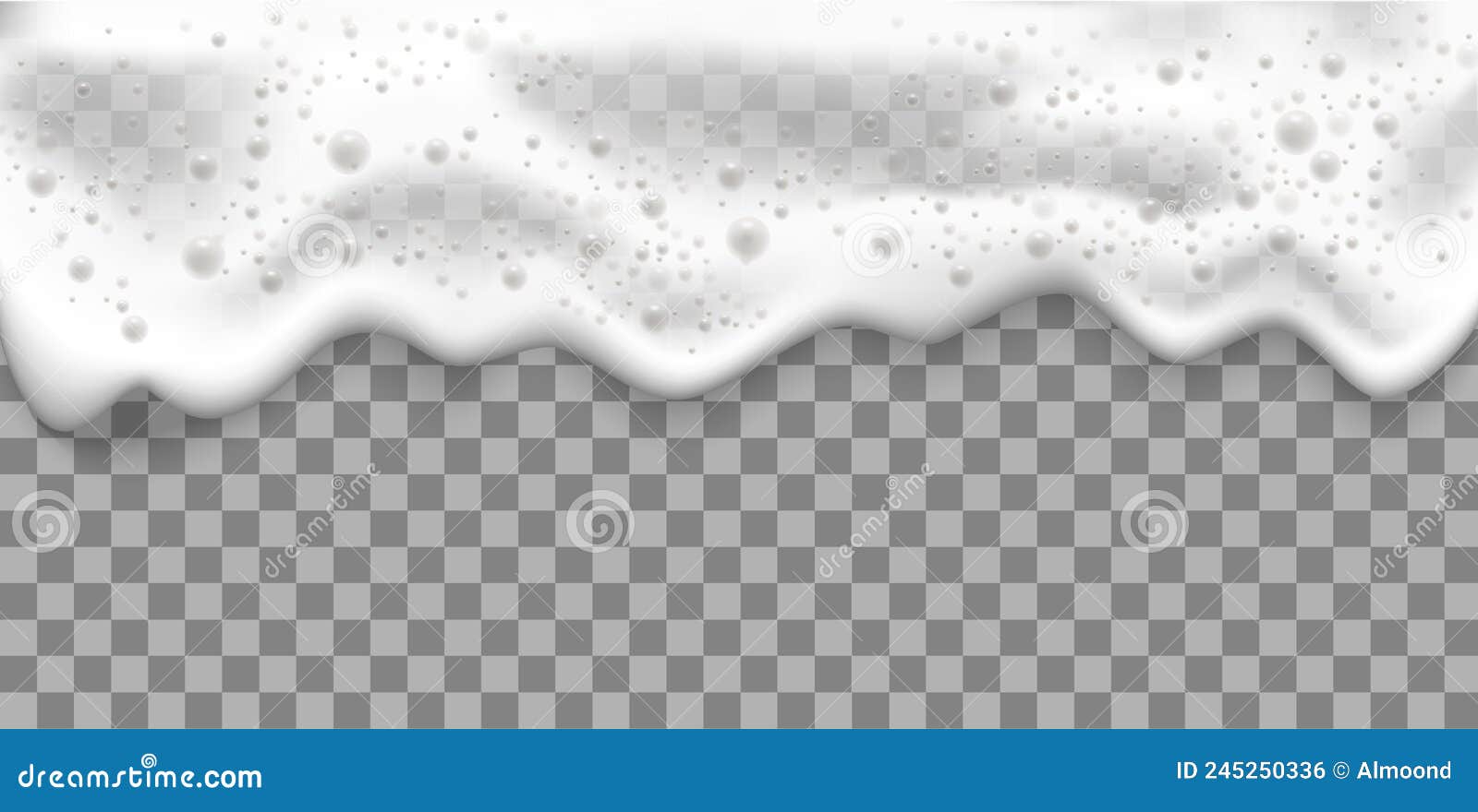 Bath Foam Soap With Bubbles Isolated Vector Illustration On Transparent ...