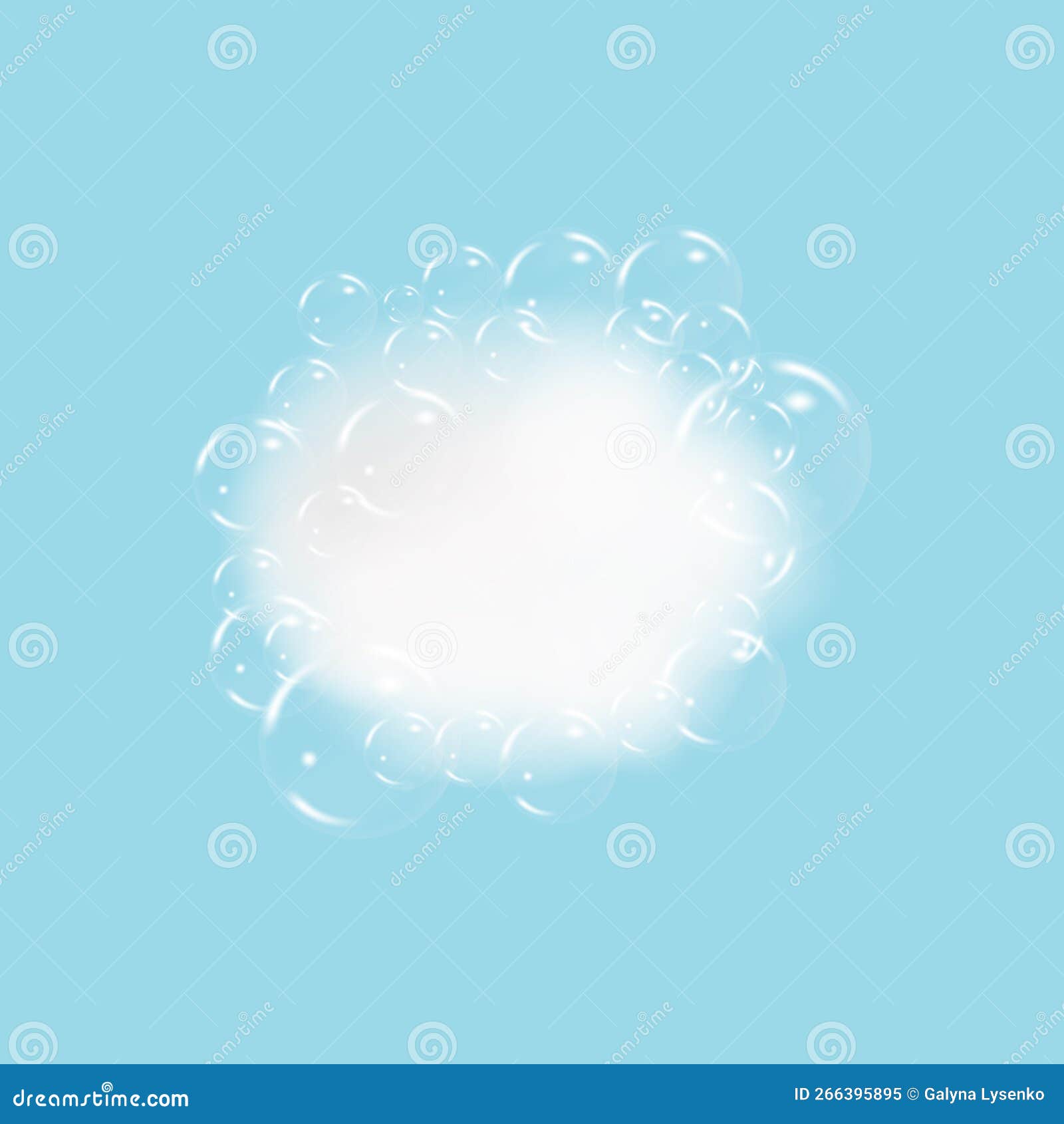 Bath Foam Isolated On Ablue Background. Shampoo Bubbles Texture.Shampoo ...